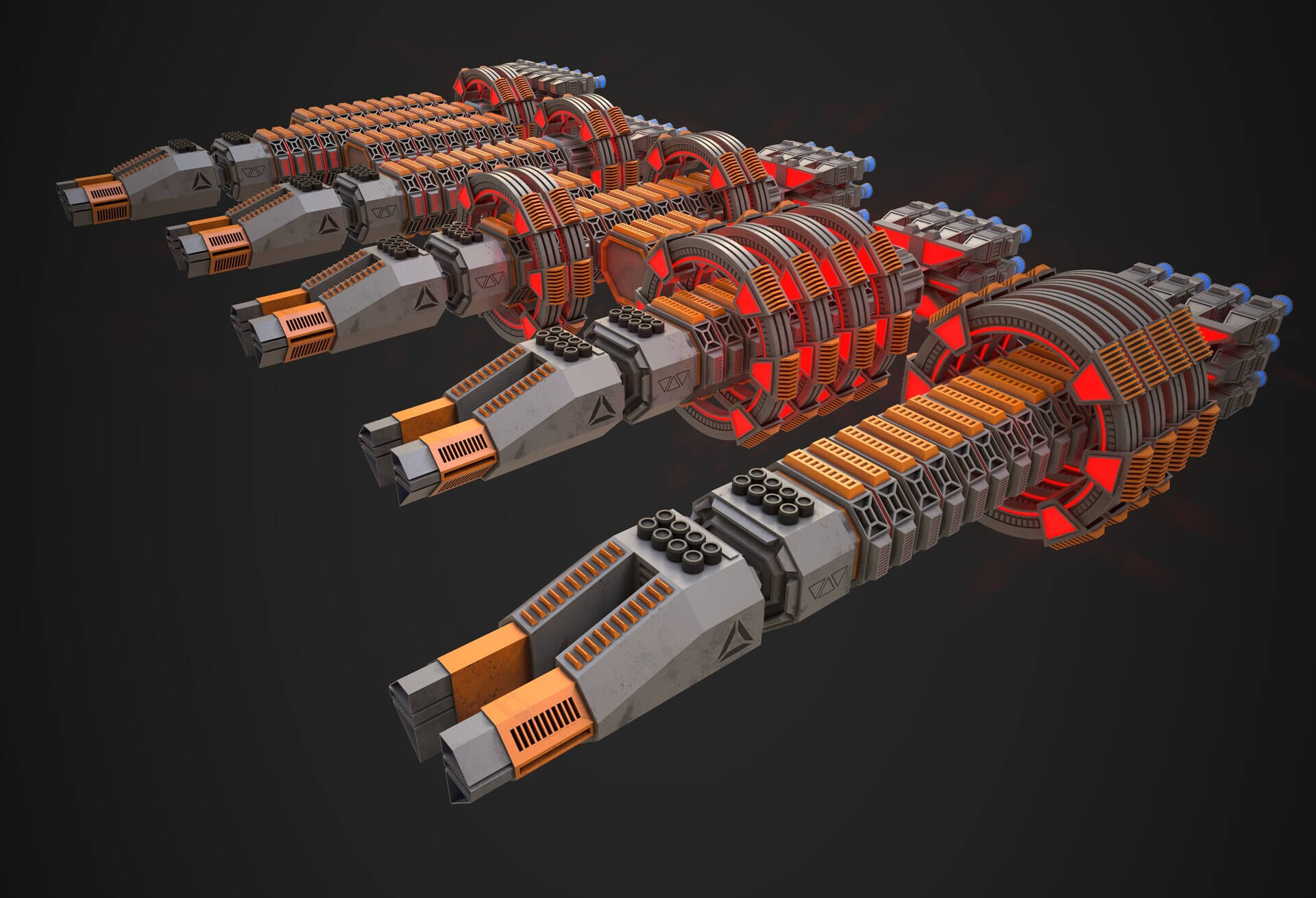 Modular Spaceship Two 3D Render, Digital Art by ApuArt