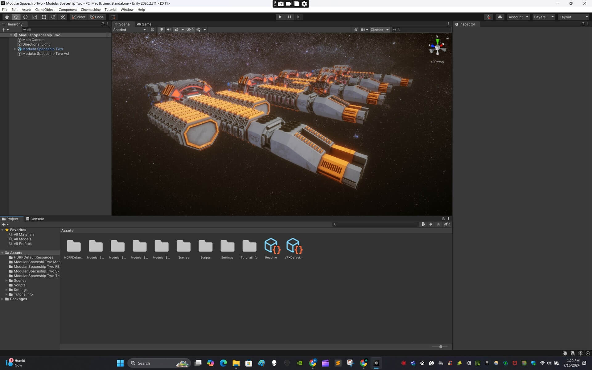 Modular Spaceship Two 3D Render, Digital Art by ApuArt