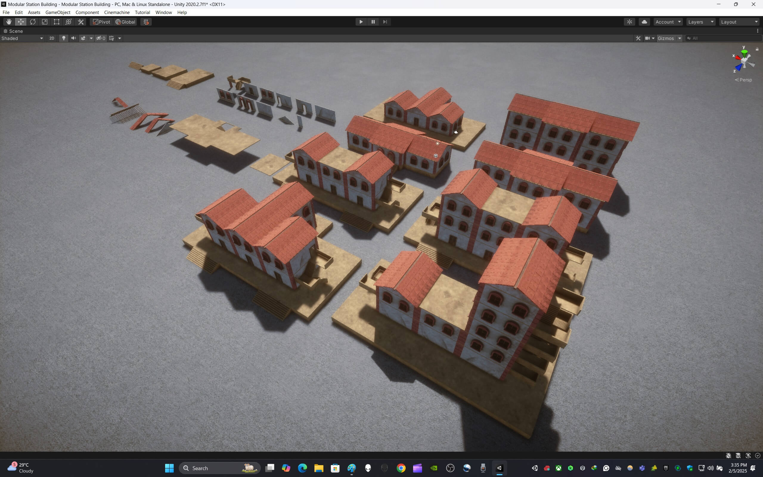 Modular Station Buildings 3D Render, Digital Art by ApuArt