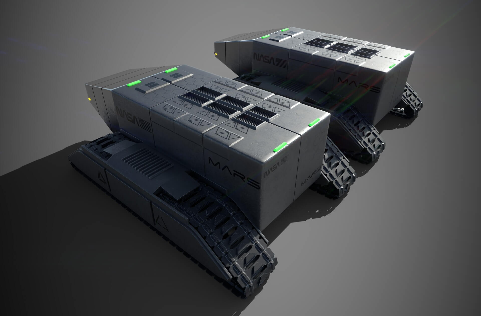 NASA Mars rover 3D Render, Digital Art by ApuArt