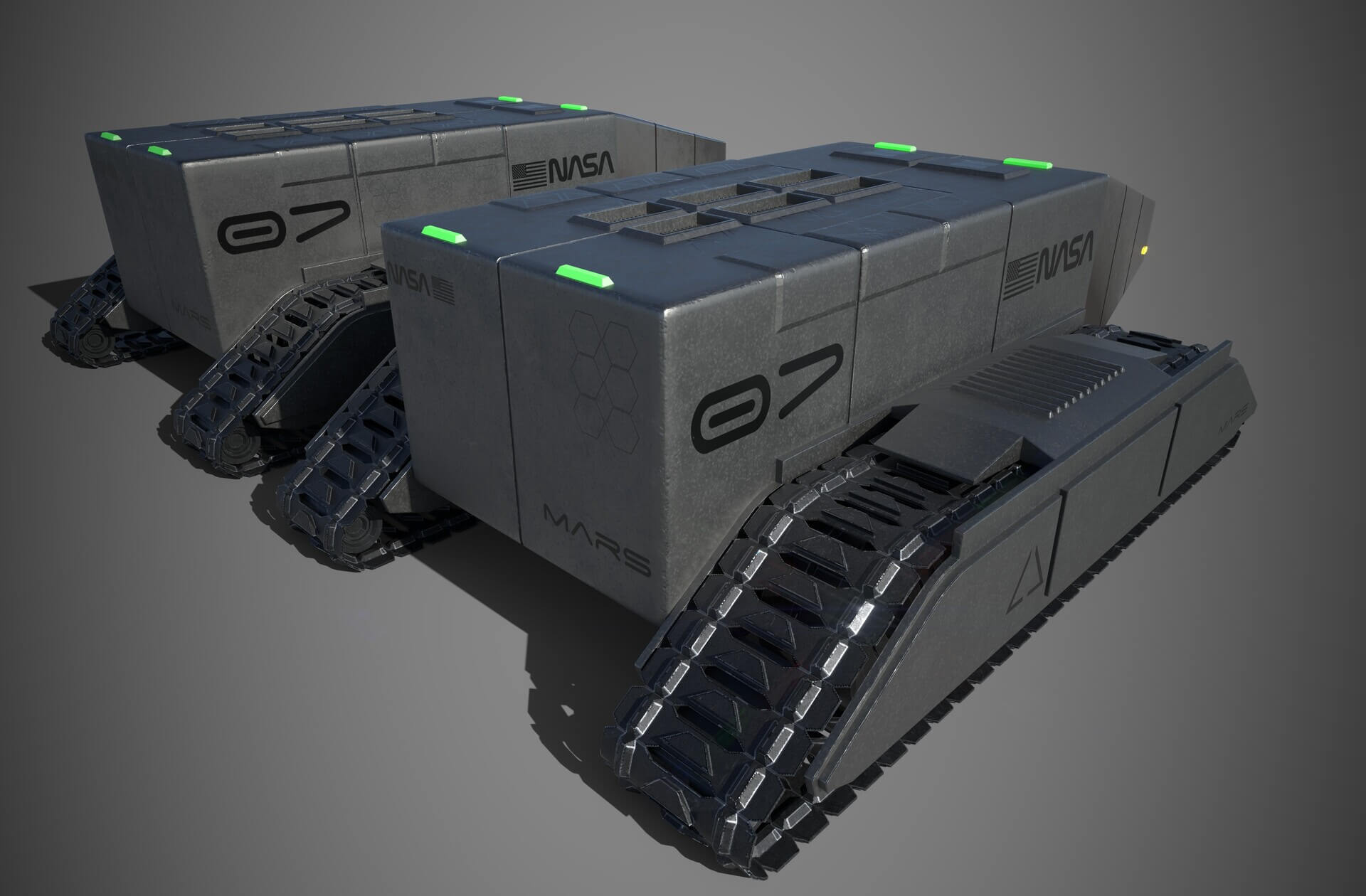 NASA Mars rover 3D Render, Digital Art by ApuArt