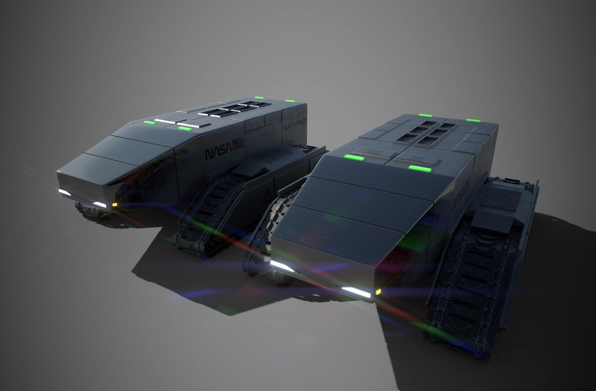 NASA Mars rover 3D Render, Digital Art by ApuArt