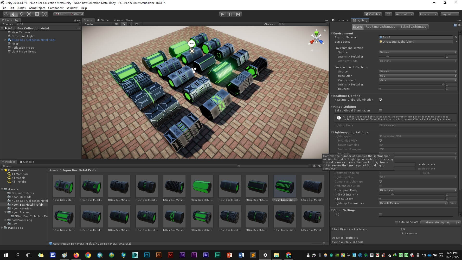 NGon Box Collection Metal 3D Render, Digital Art by ApuArt