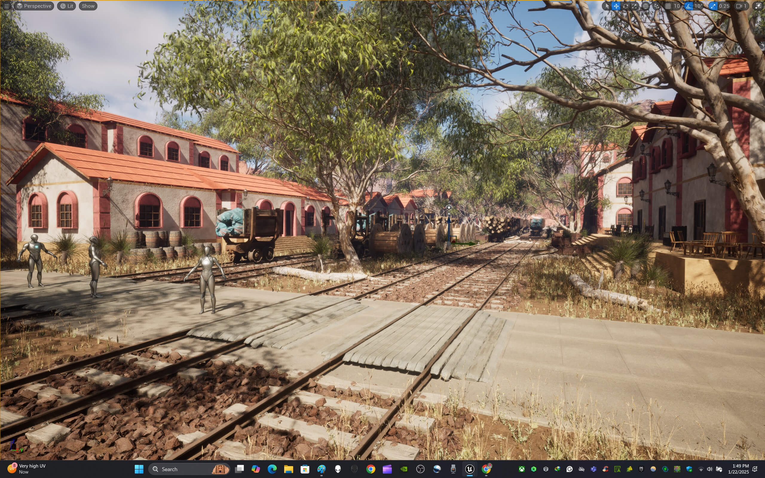 Old Abandoned Train Station 3D Render, Digital Art by ApuArt