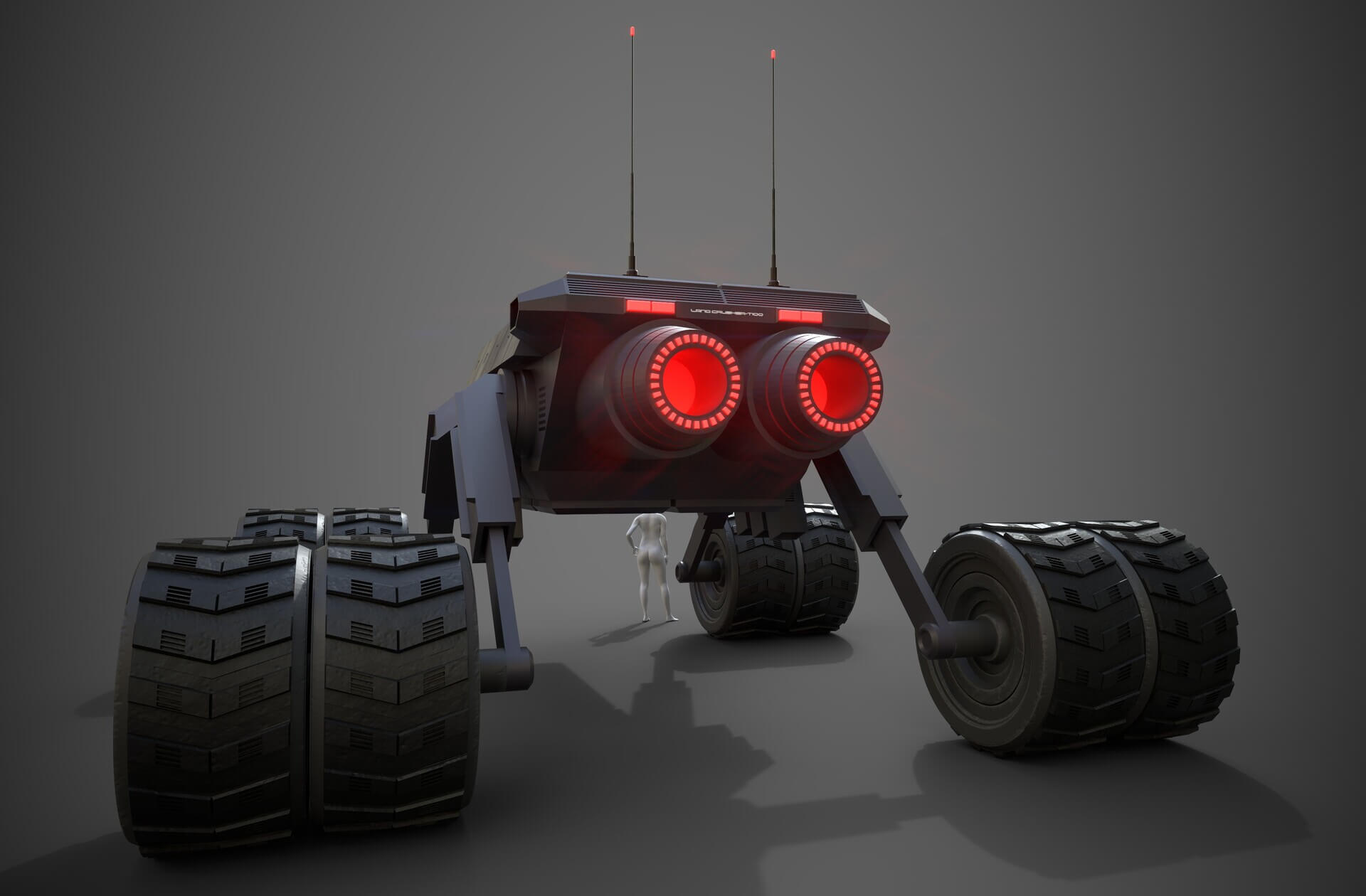 Rover land crusher T-100 3D Render, Digital Art by ApuArt