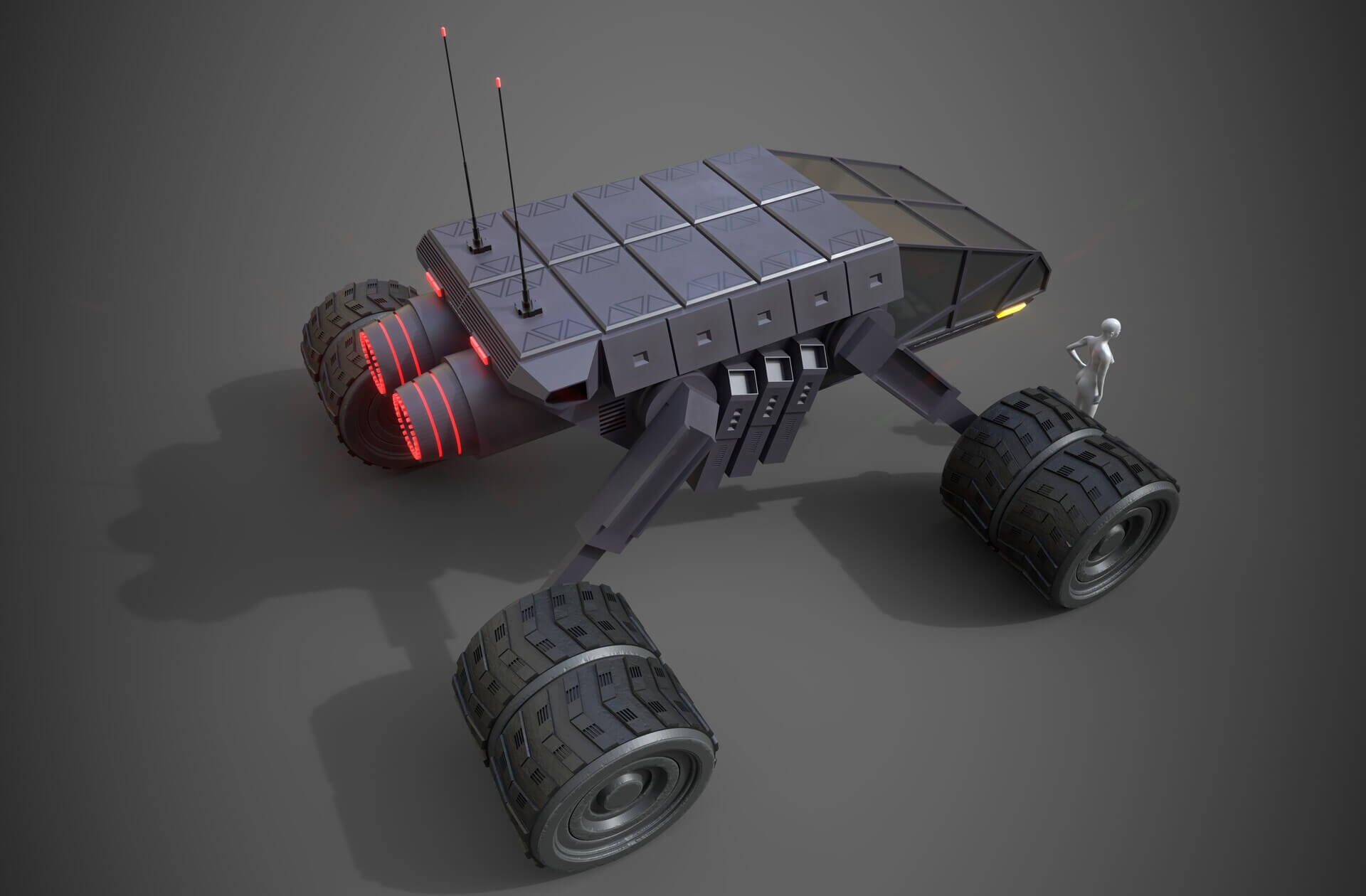 Rover land crusher T-100 3D Render, Digital Art by ApuArt