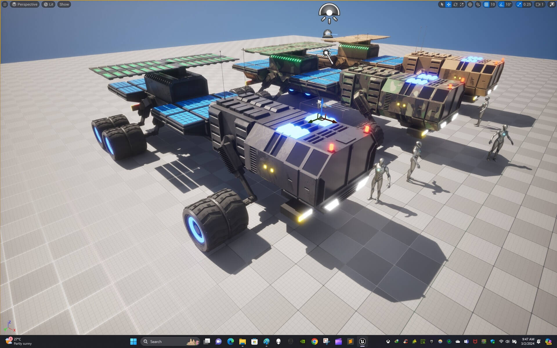 Rover Nine Modular 3D Render, Digital Art by ApuArt