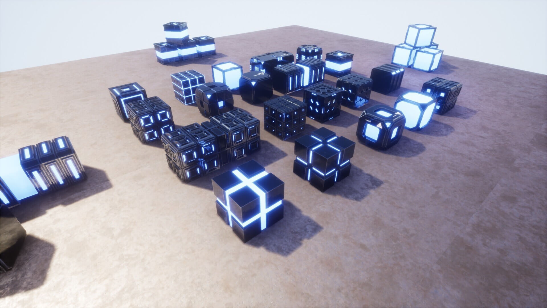 Sci-Fi Box Collection Metal UE Project 3D Render by ApuArt