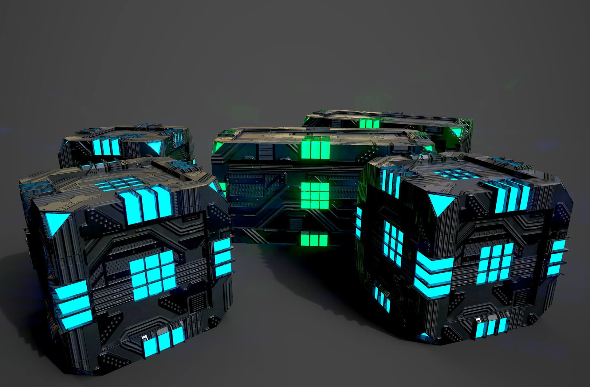 Sci-Fi Box 3D Render, Digital Art by ApuArt