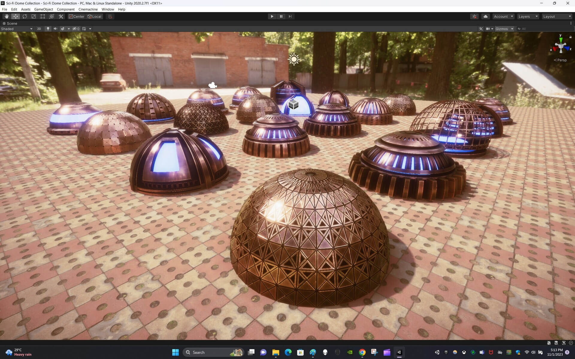 Sci-Fi Dome Collection 3D Render, Digital Art by ApuArt