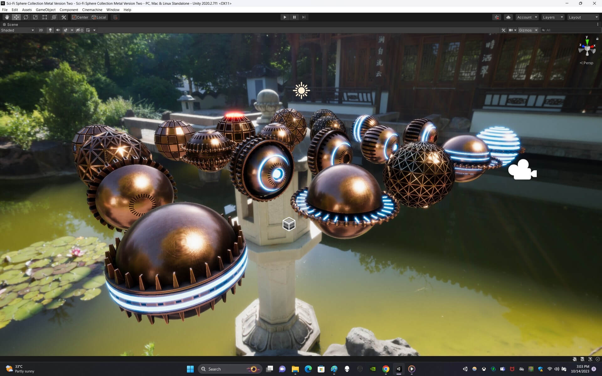 Sci-Fi Sphere Collection Metal Two 3D Render by ApuArt