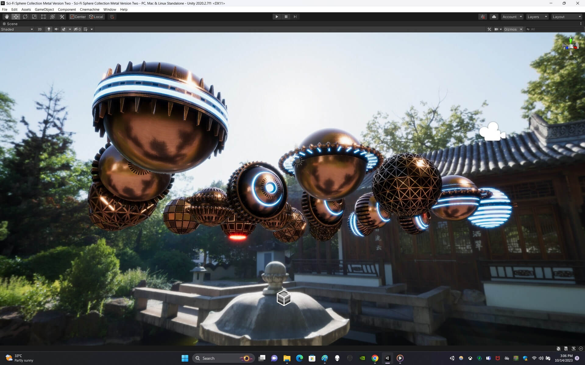 Sci-Fi Sphere Collection Metal Two 3D Render by ApuArt