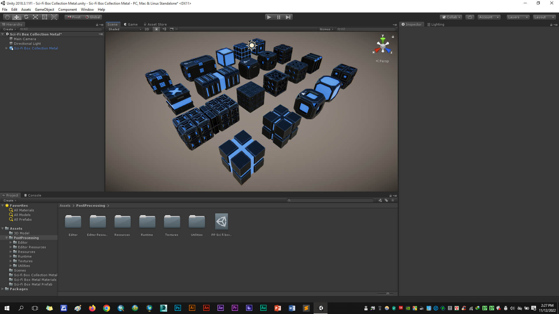 Sic-Fi Box Collection Metal 3D Render, Digital Art by ApuArt