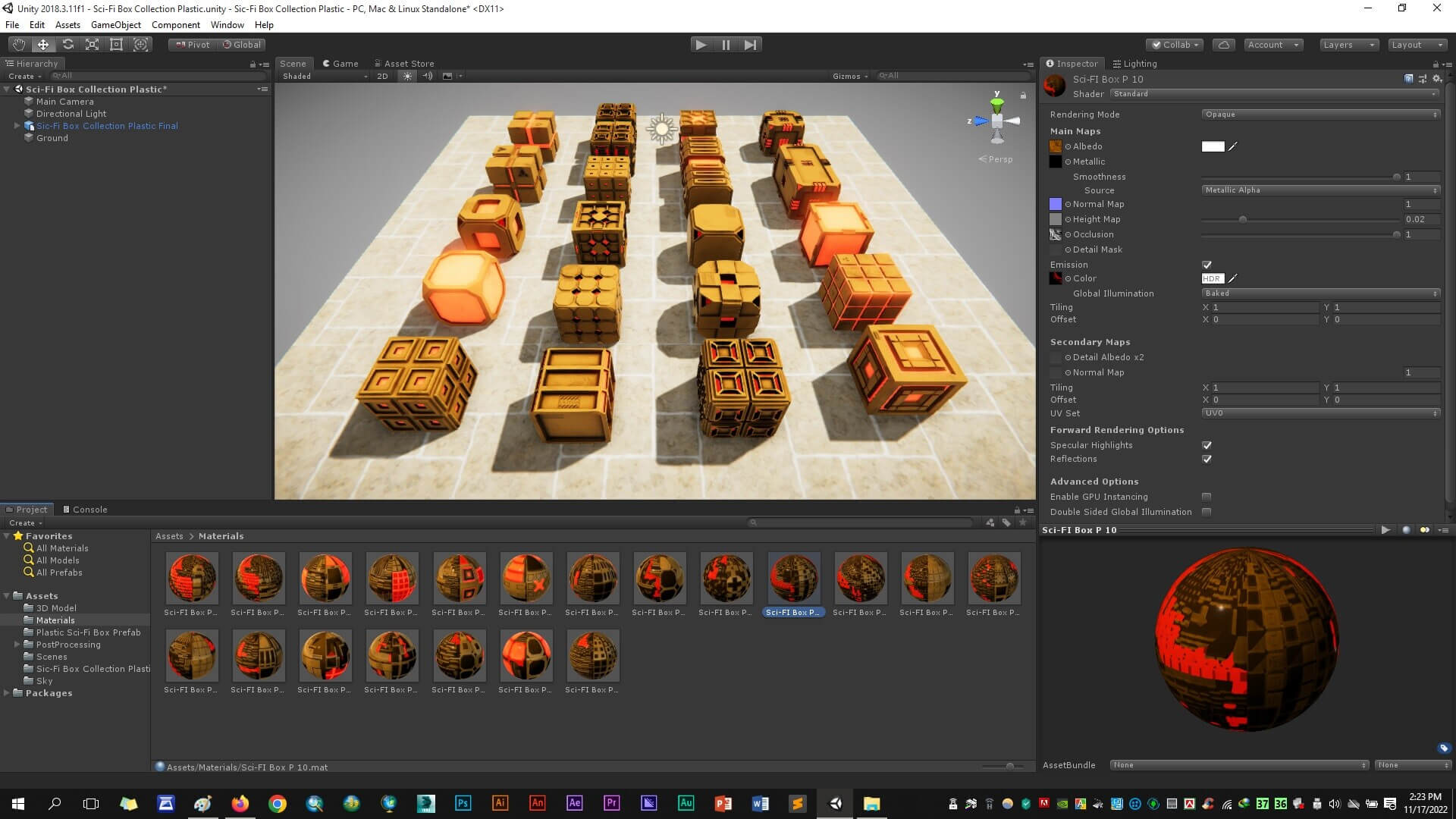 Sic-Fi Box Collection Plastic 3D Render, Digital Art by ApuArt
