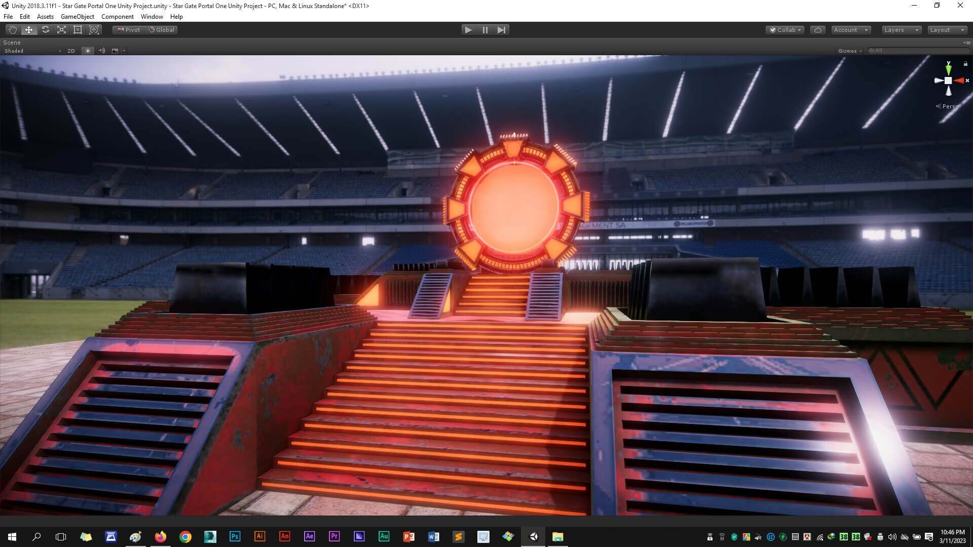 Star Gate Portal One 3D Render, Digital Art by ApuArt