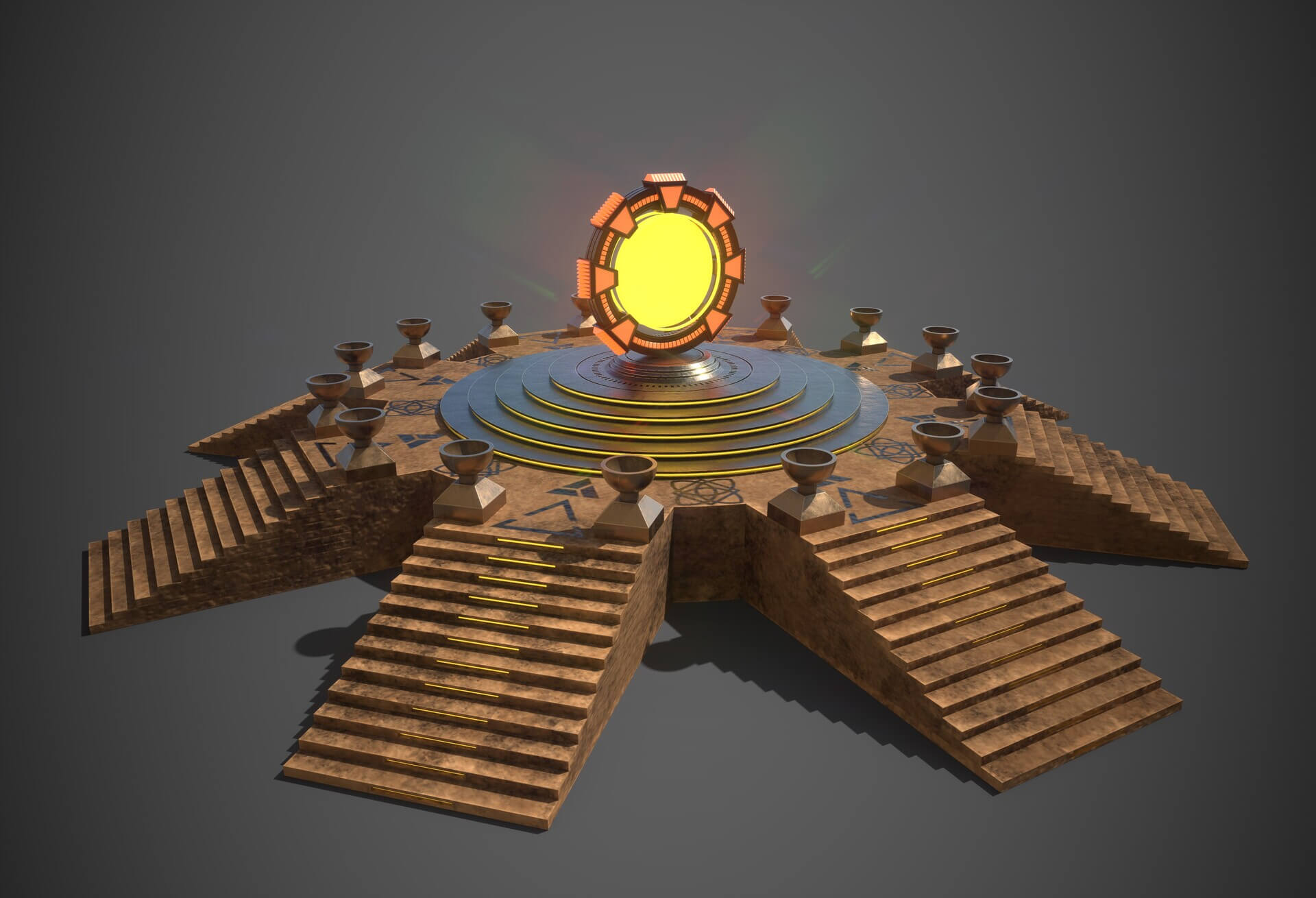 Star Gate Three 3D Render, Digital Art by ApuArt