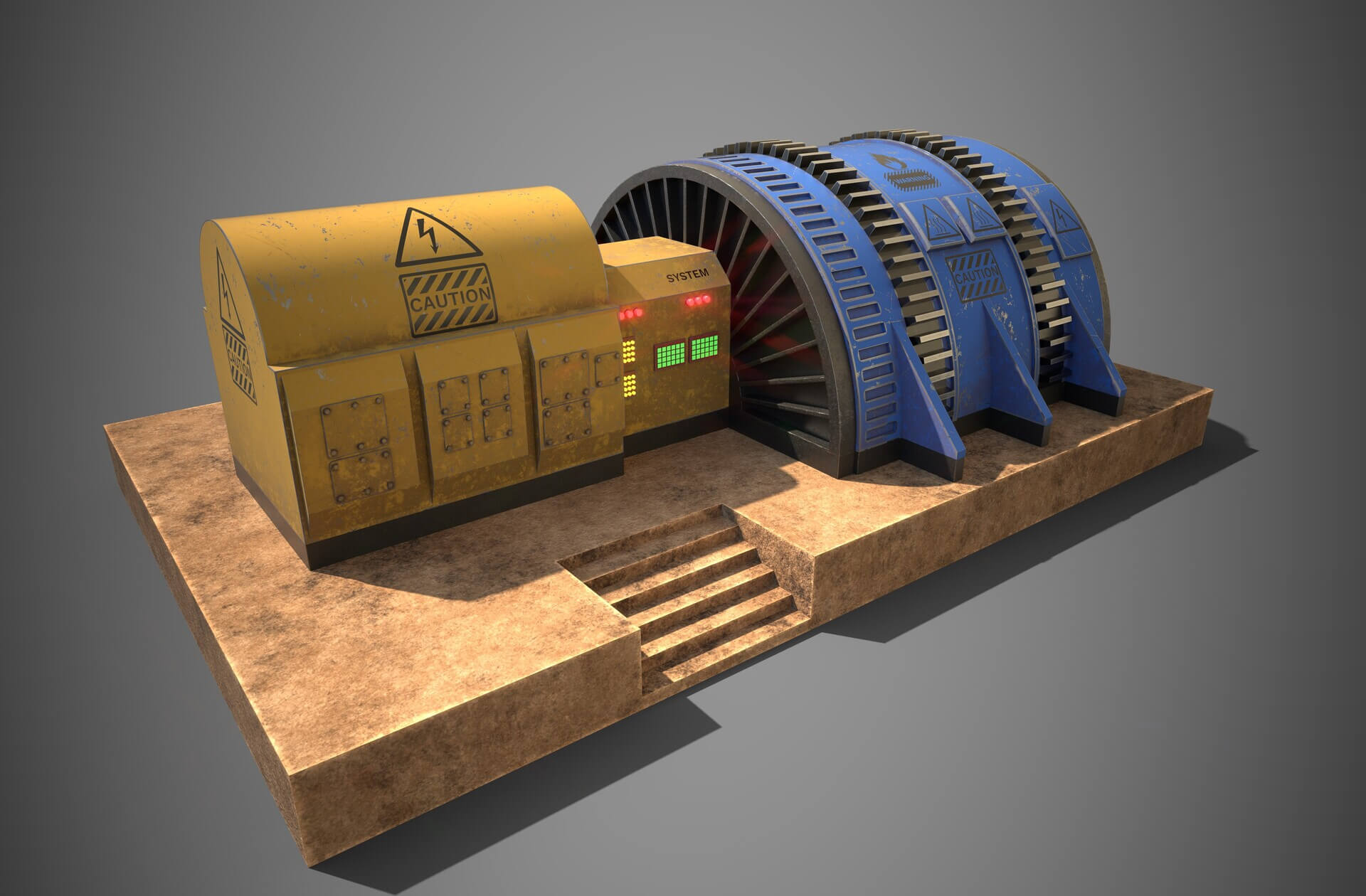Turbine Generator 3D Render, Digital Art by ApuArt