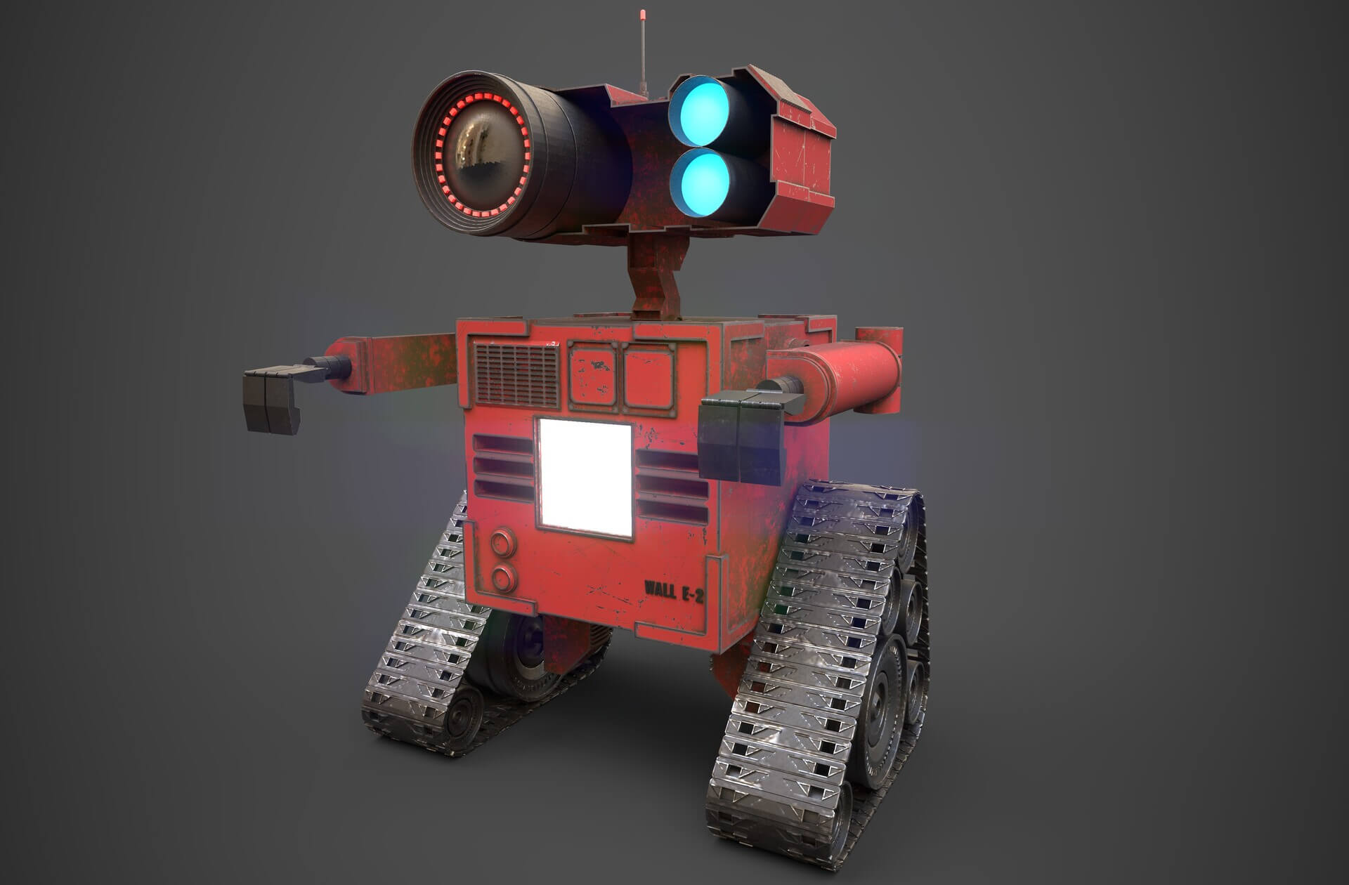 WALL-E version 2 3D Render, Digital Art by ApuArt