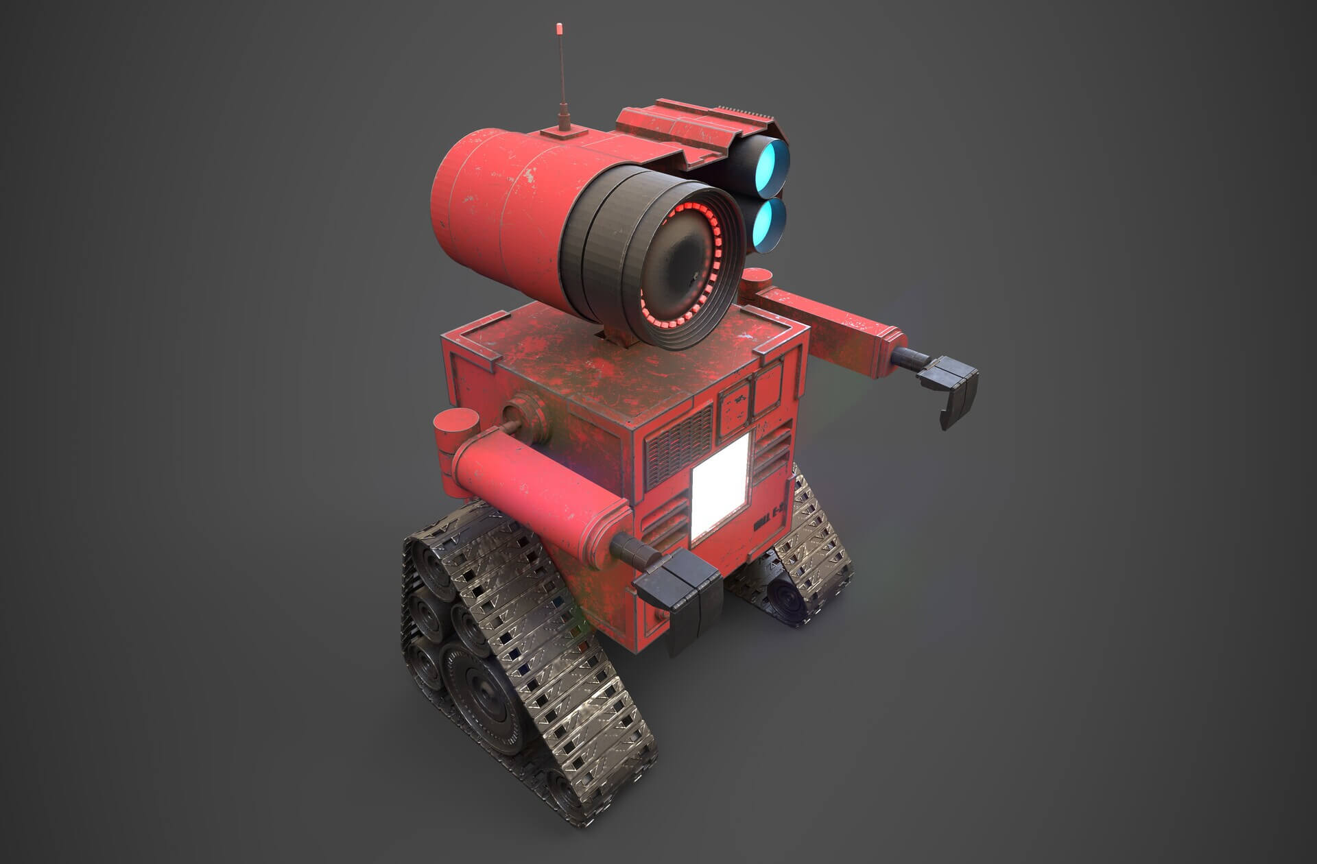 WALL-E version 2 3D Render, Digital Art by ApuArt