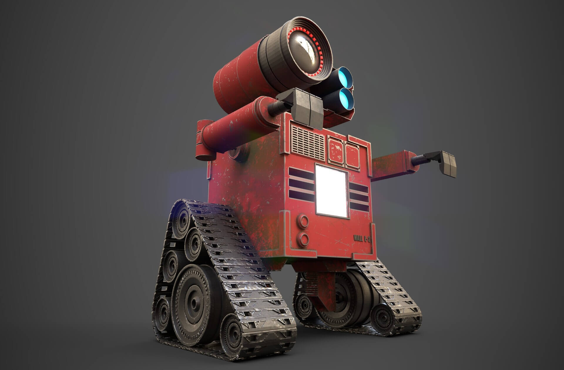 WALL-E version 2 3D Render, Digital Art by ApuArt