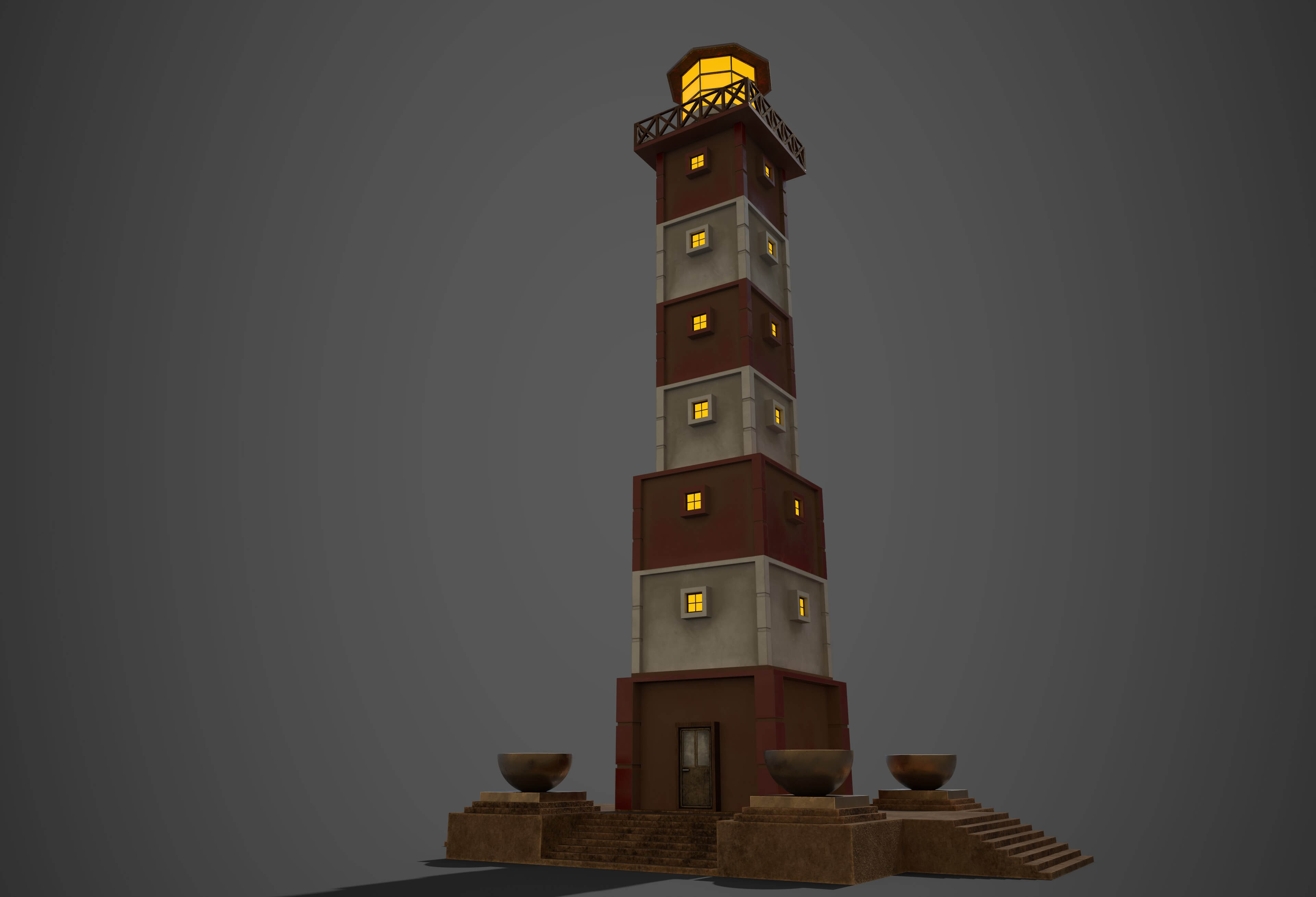 Light House Modular Kit - 3D Model by ApuArt