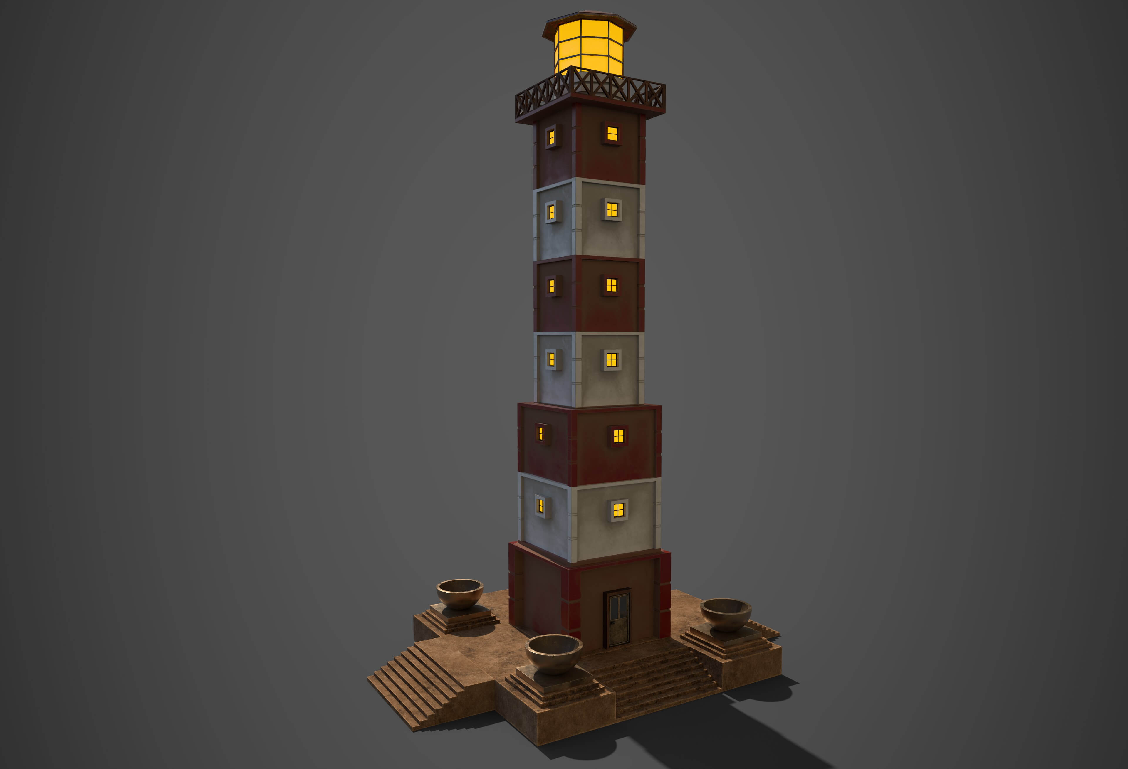 Light House Modular Kit - 3D Model by ApuArt