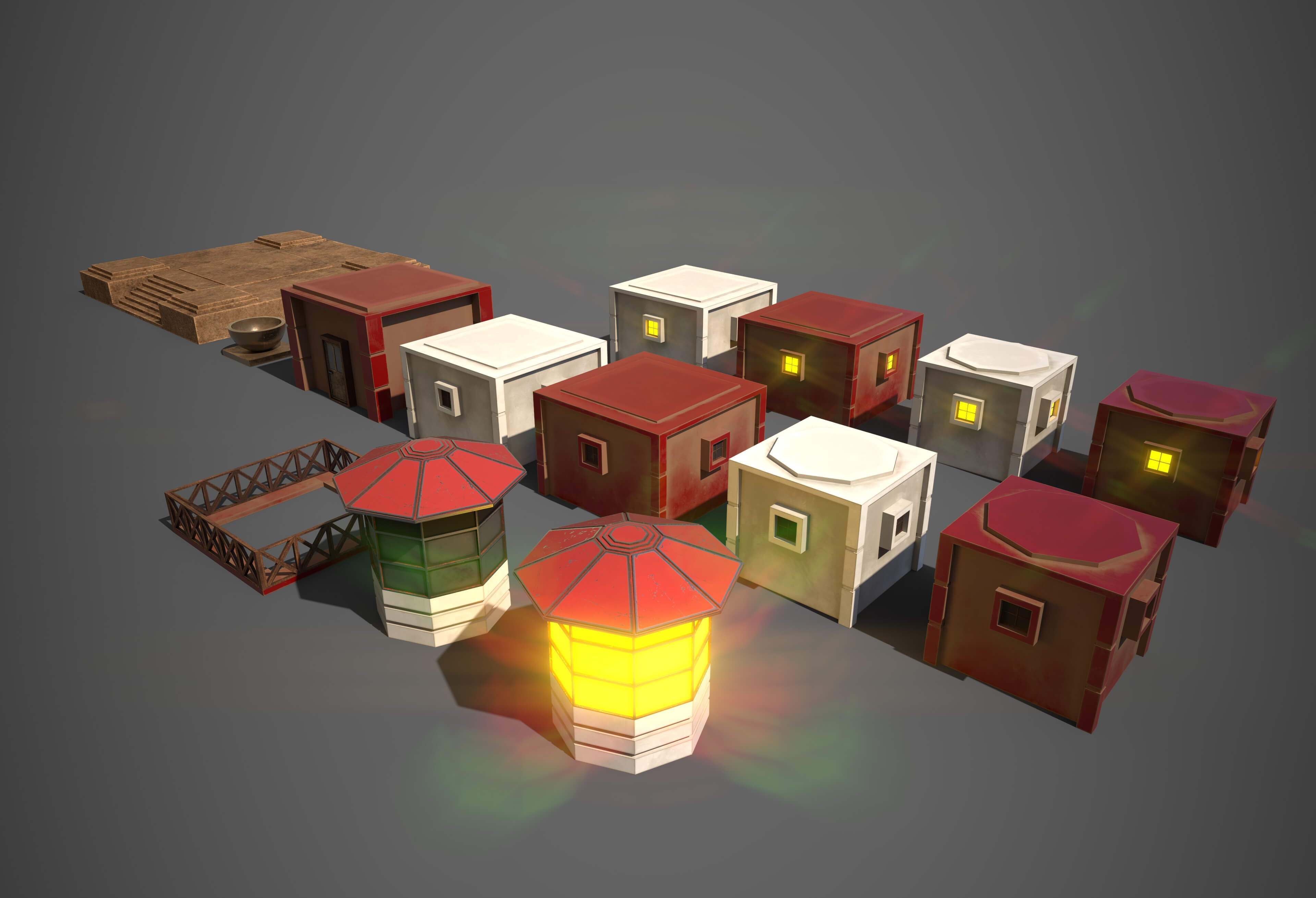 Light House Modular Kit - 3D Model by ApuArt