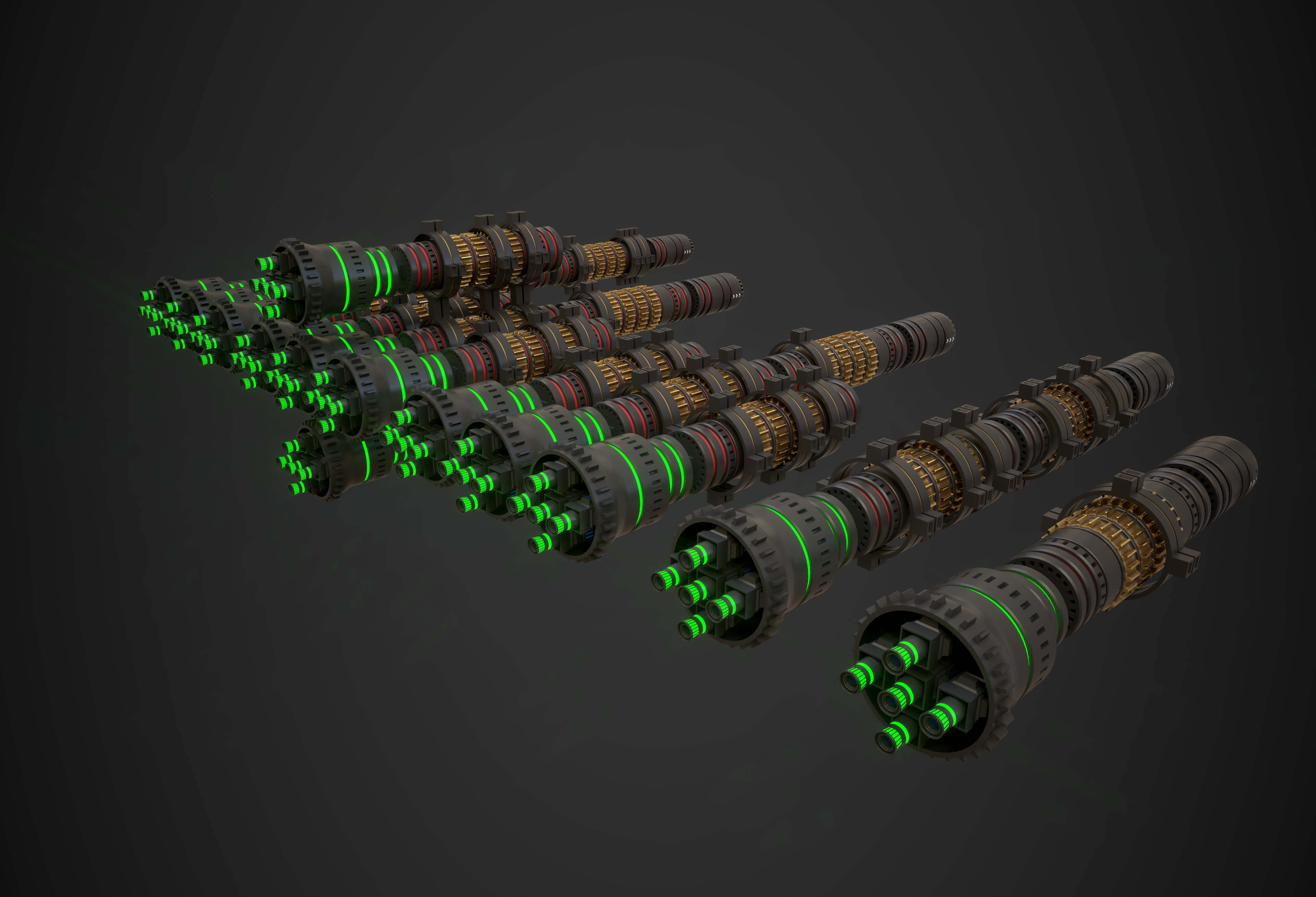 Modular Spaceship Four - 3D Model by ApuArt