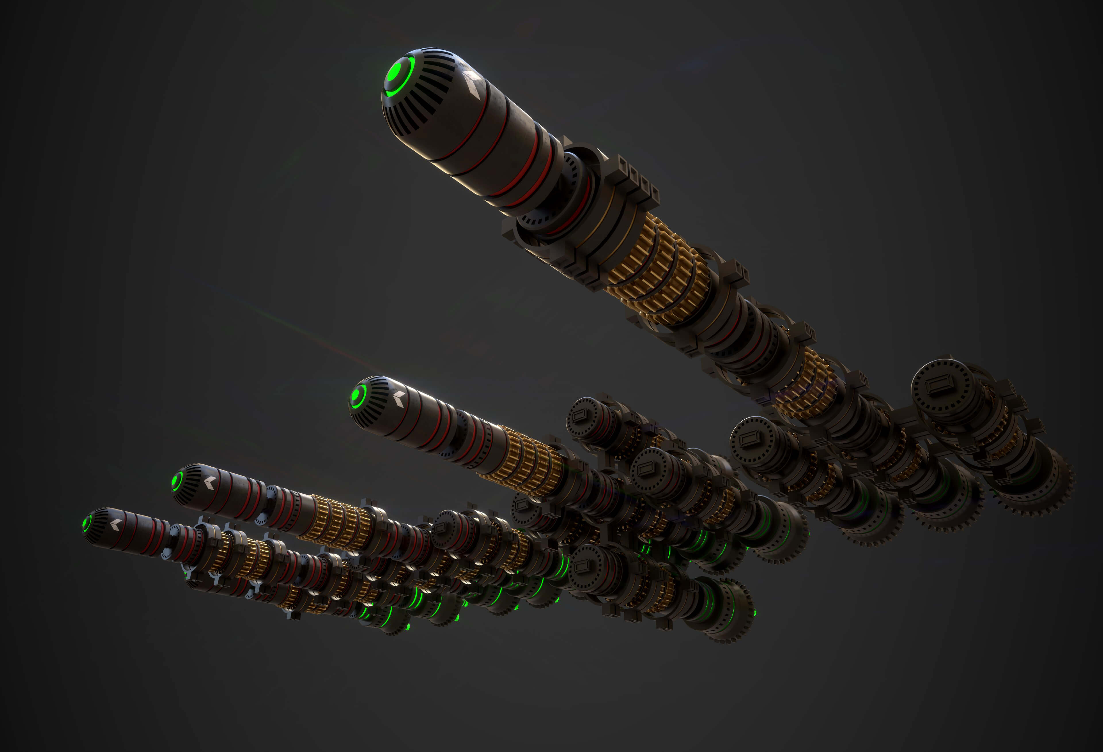 Modular Spaceship Four - 3D Model by ApuArt