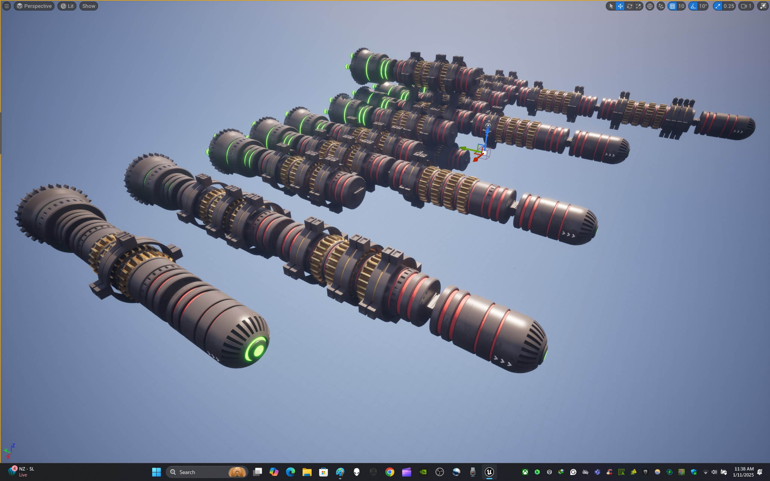 Modular Spaceship Four - 3D Model by ApuArt