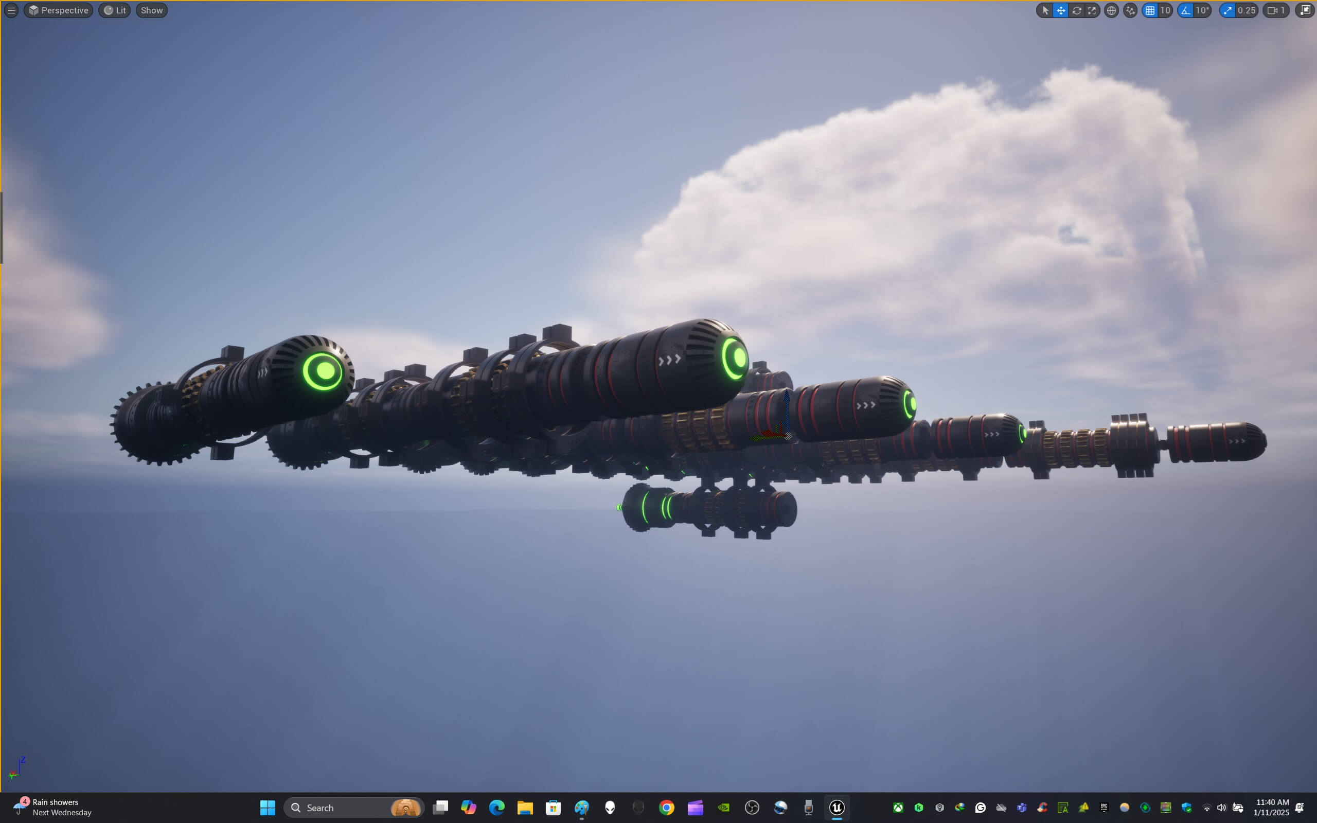 Modular Spaceship Four - 3D Model by ApuArt