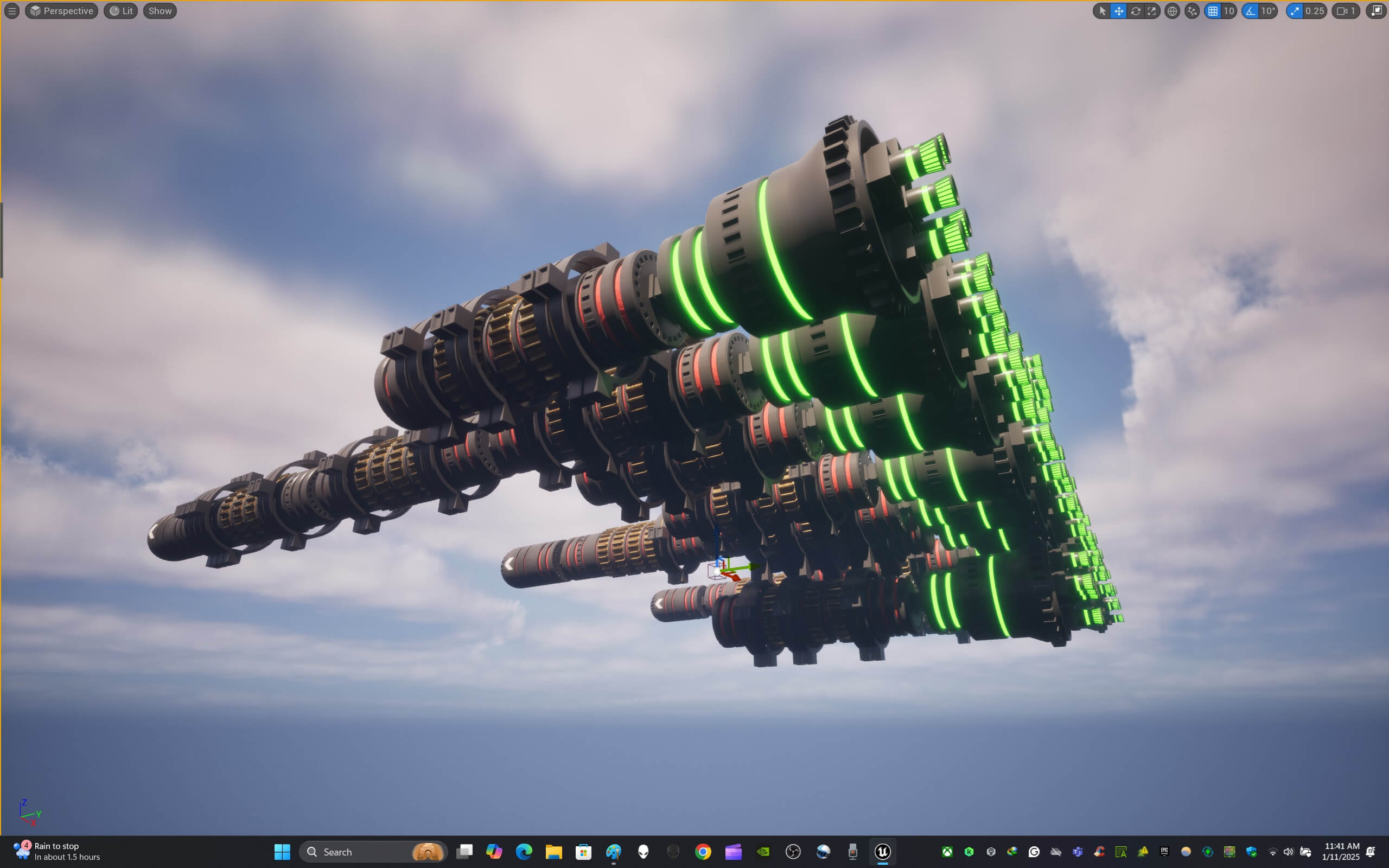 Modular Spaceship Four - 3D Model by ApuArt