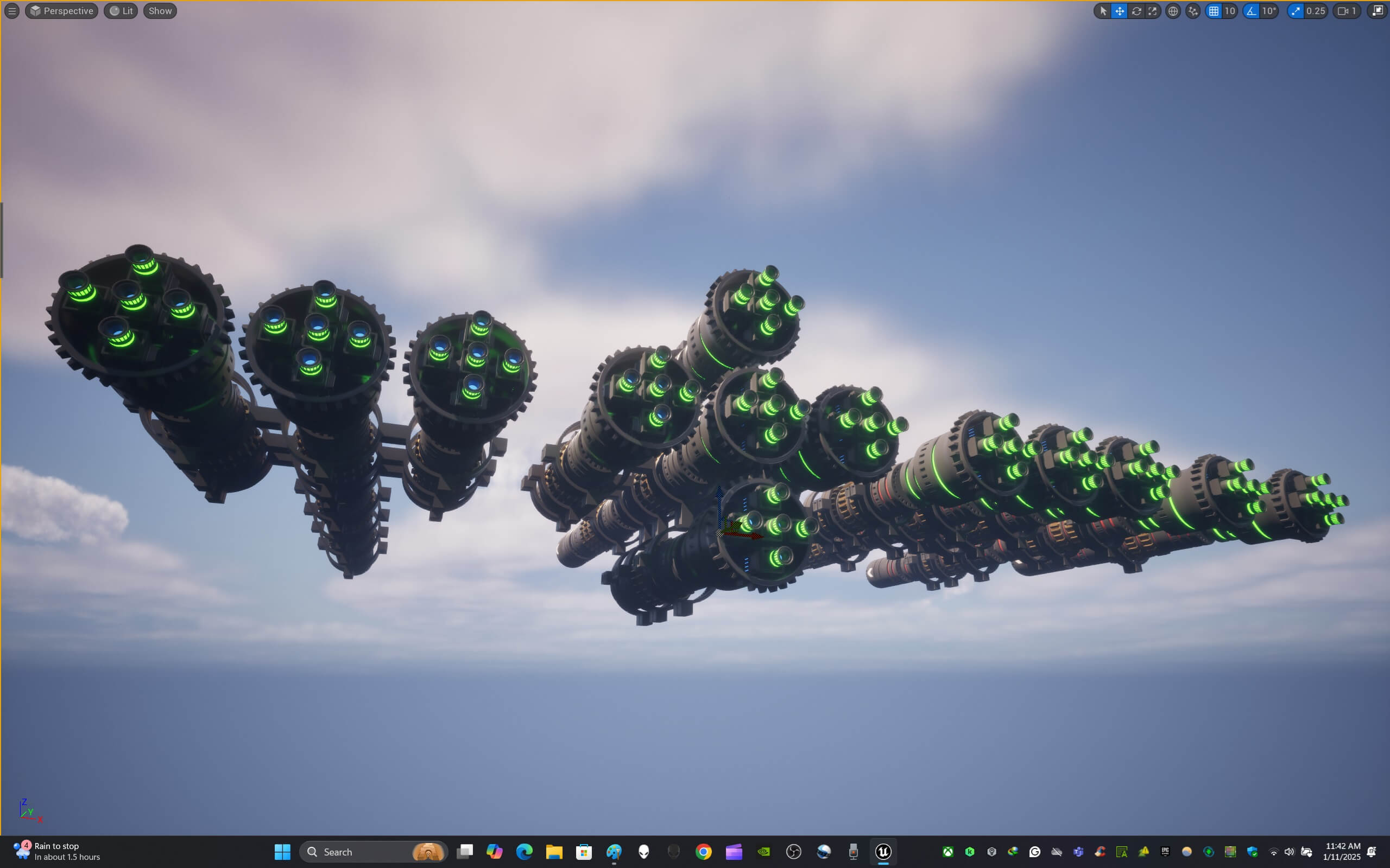 Modular Spaceship Four - 3D Model by ApuArt