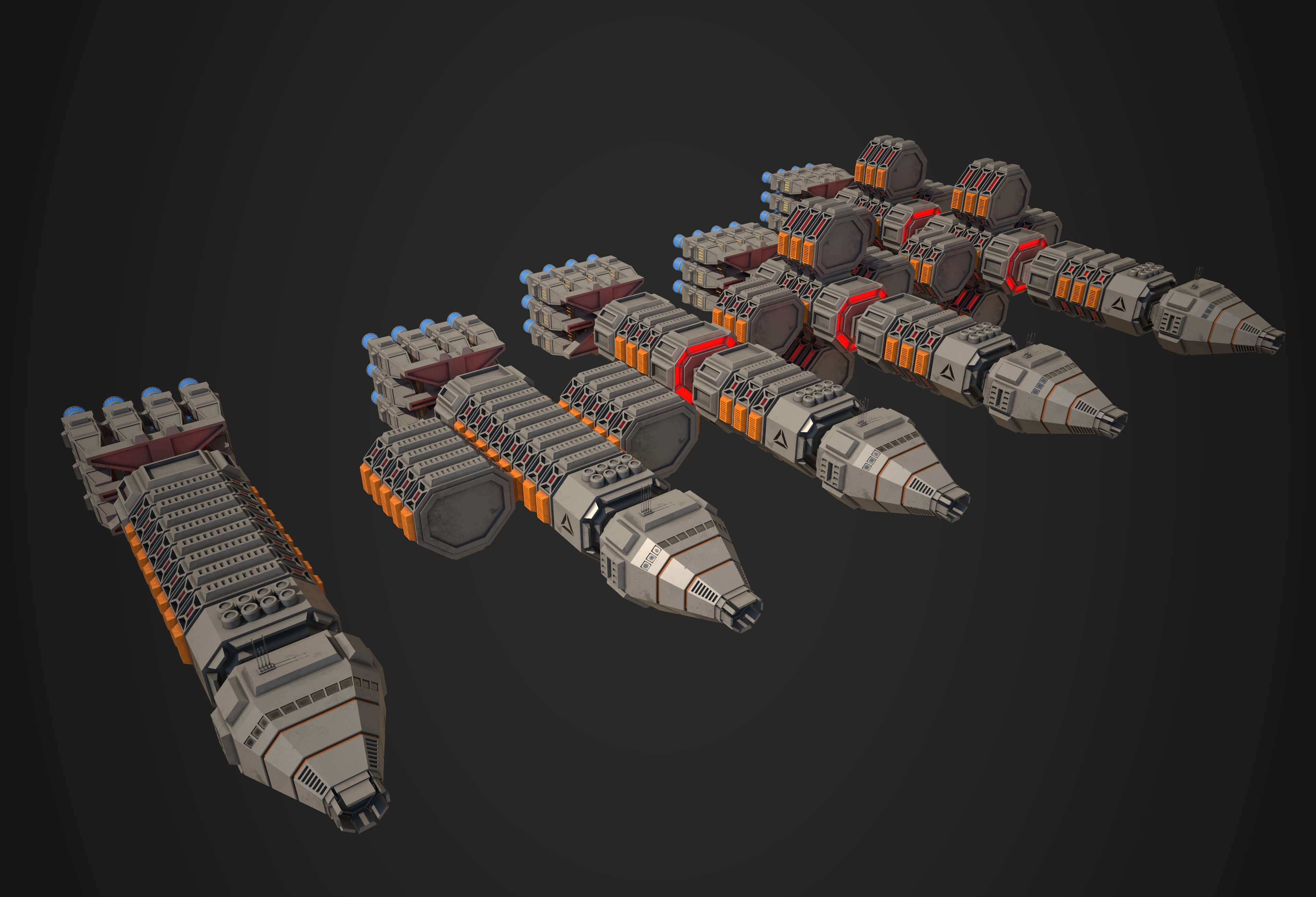 Modular Spaceship One - 3D Model by ApuArt