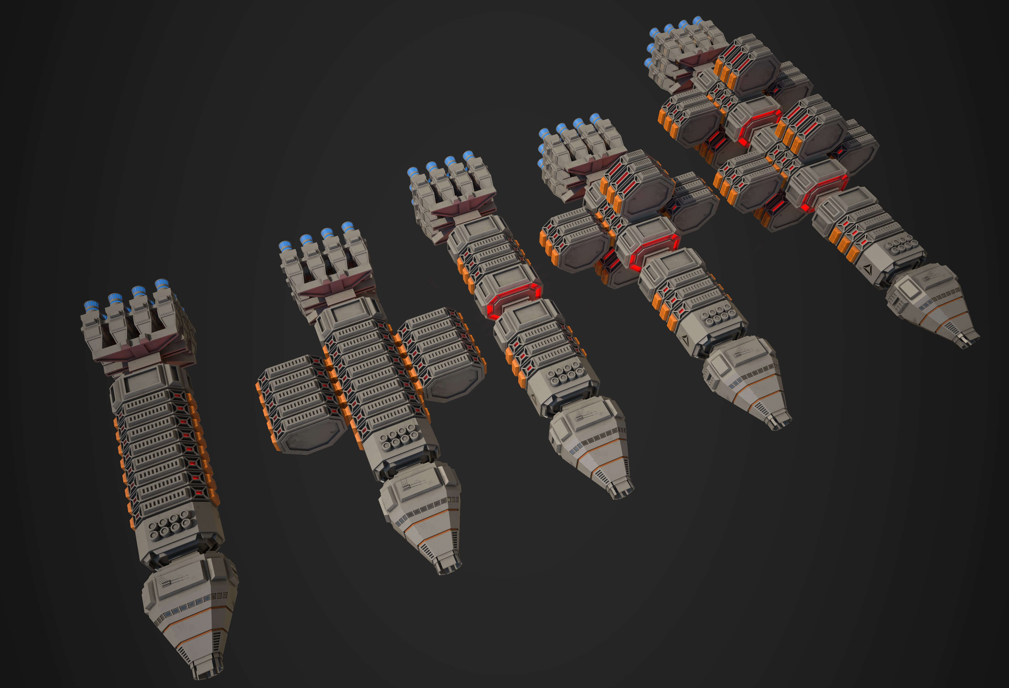Modular Spaceship One - 3D Model by ApuArt