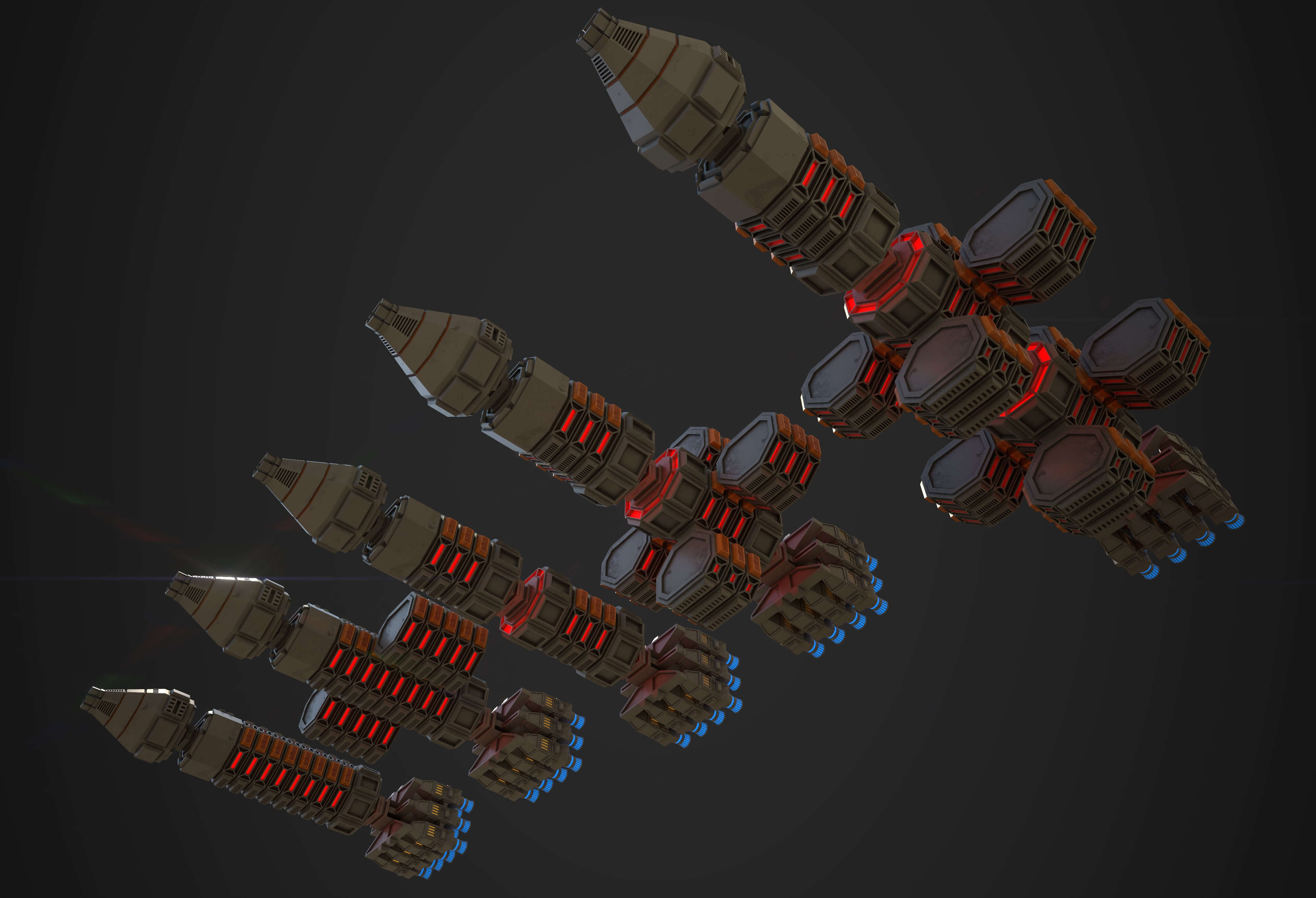 Modular Spaceship One - 3D Model by ApuArt