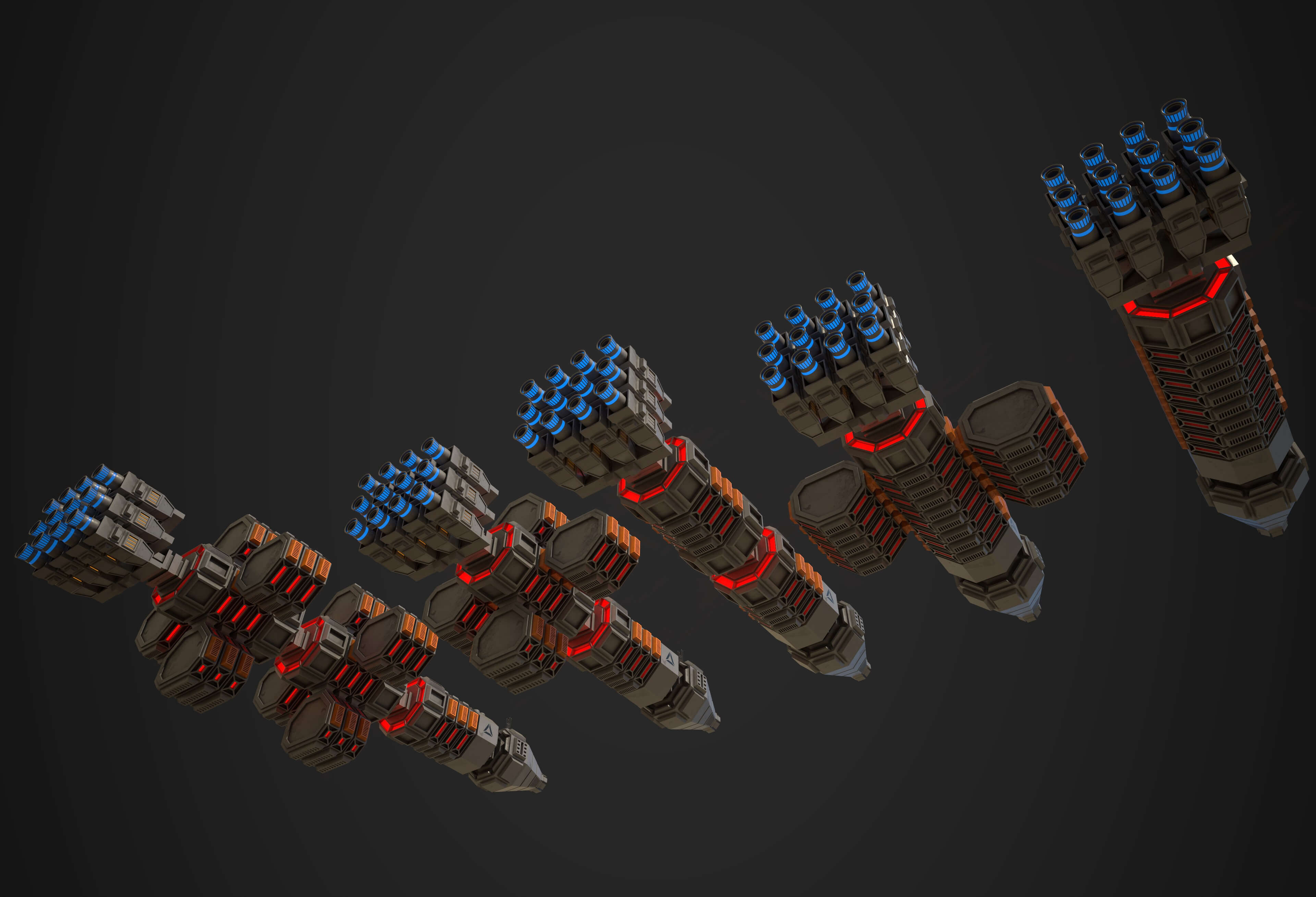 Modular Spaceship One - 3D Model by ApuArt