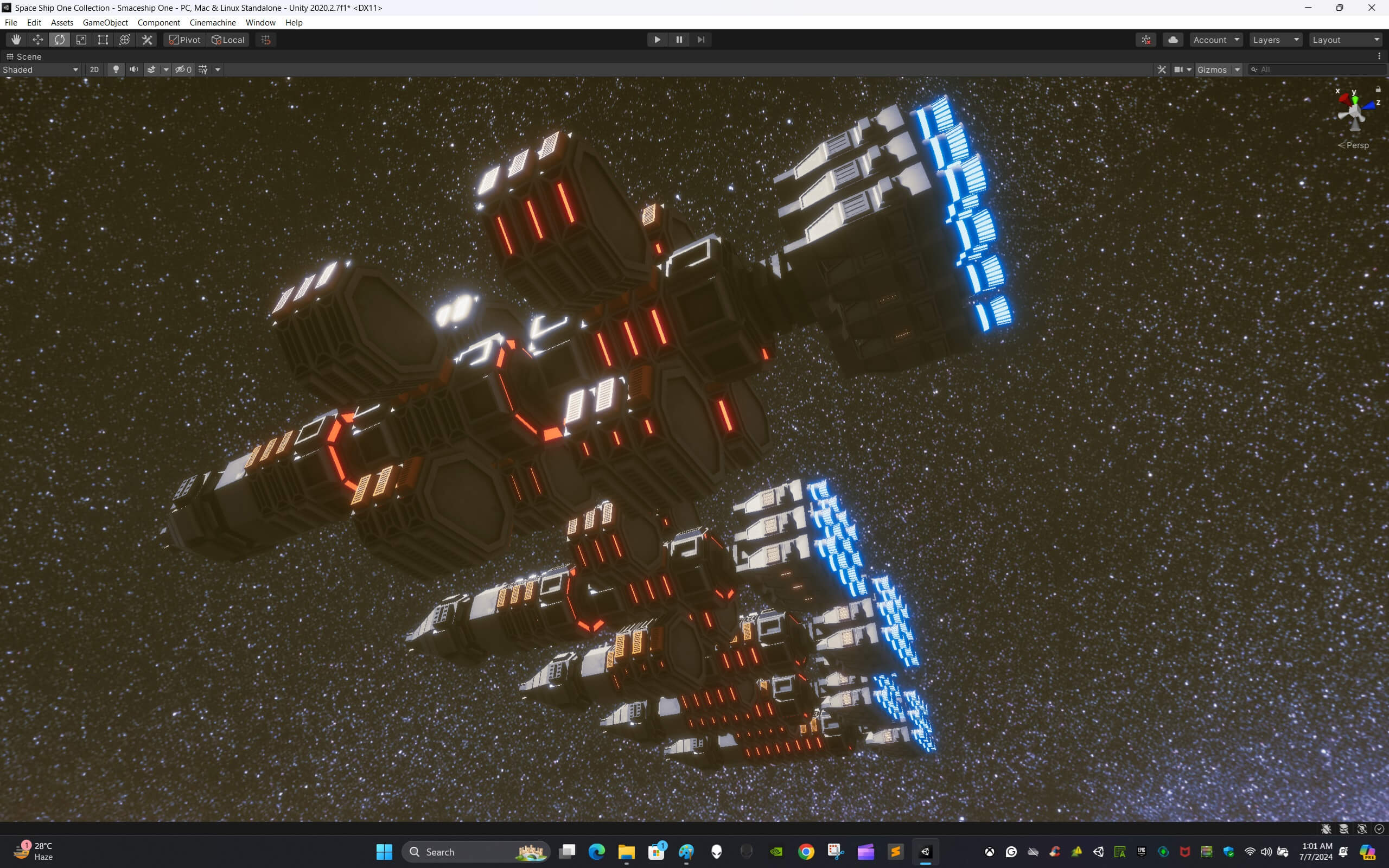 Modular Spaceship One - 3D Model by ApuArt
