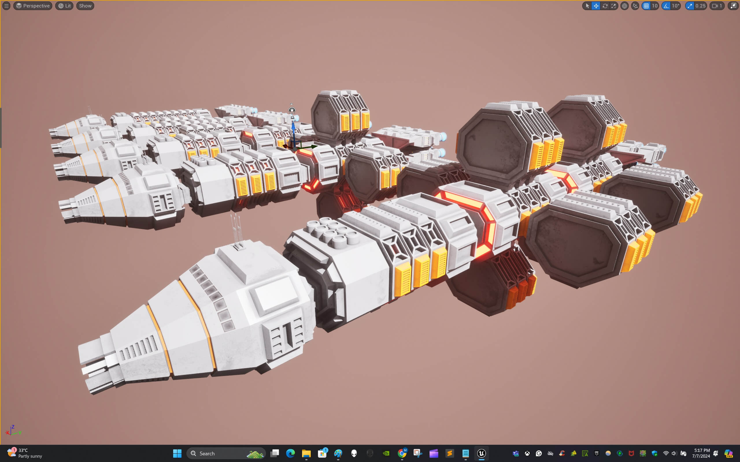 Modular Spaceship One - 3D Model by ApuArt