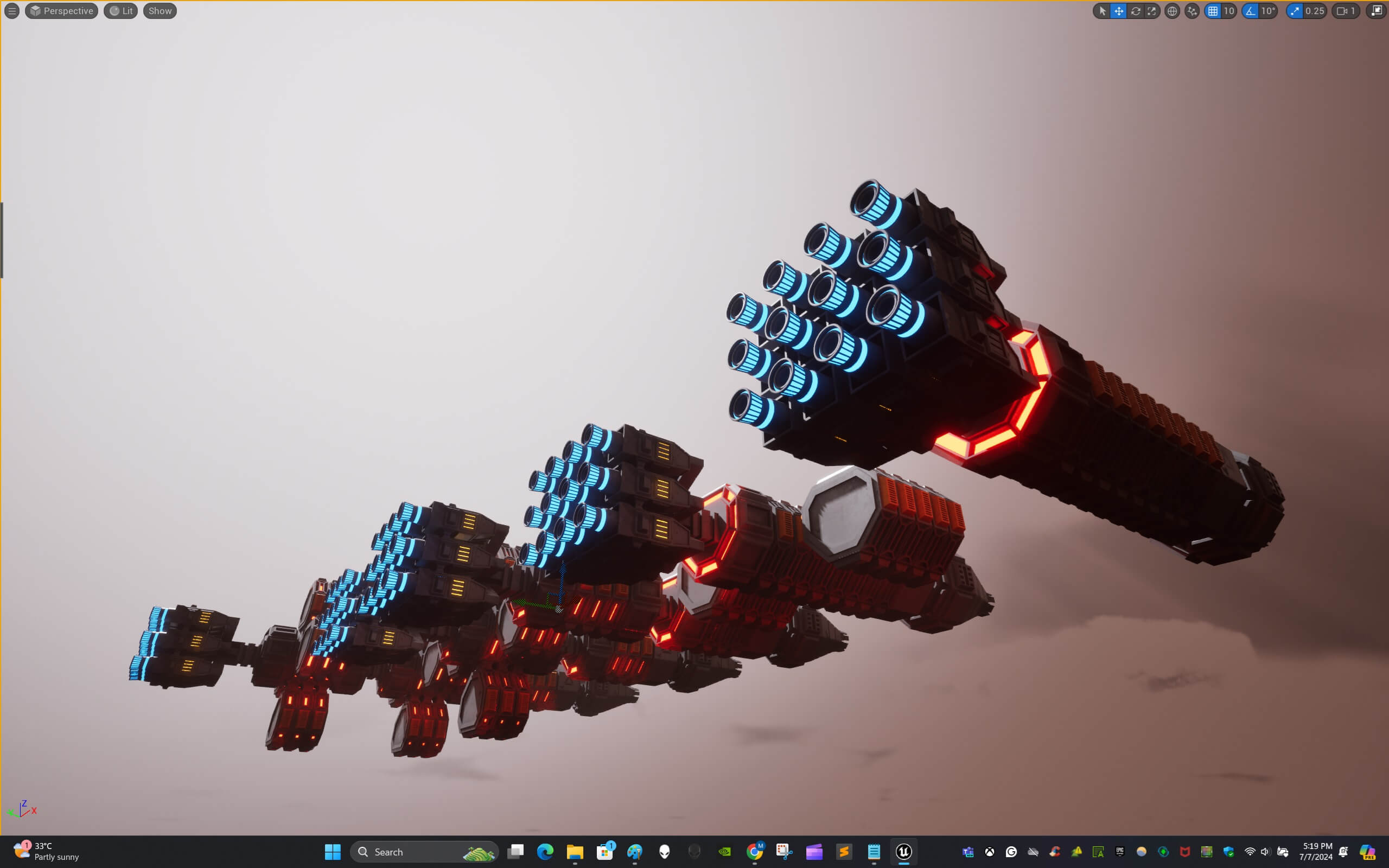 Modular Spaceship One - 3D Model by ApuArt