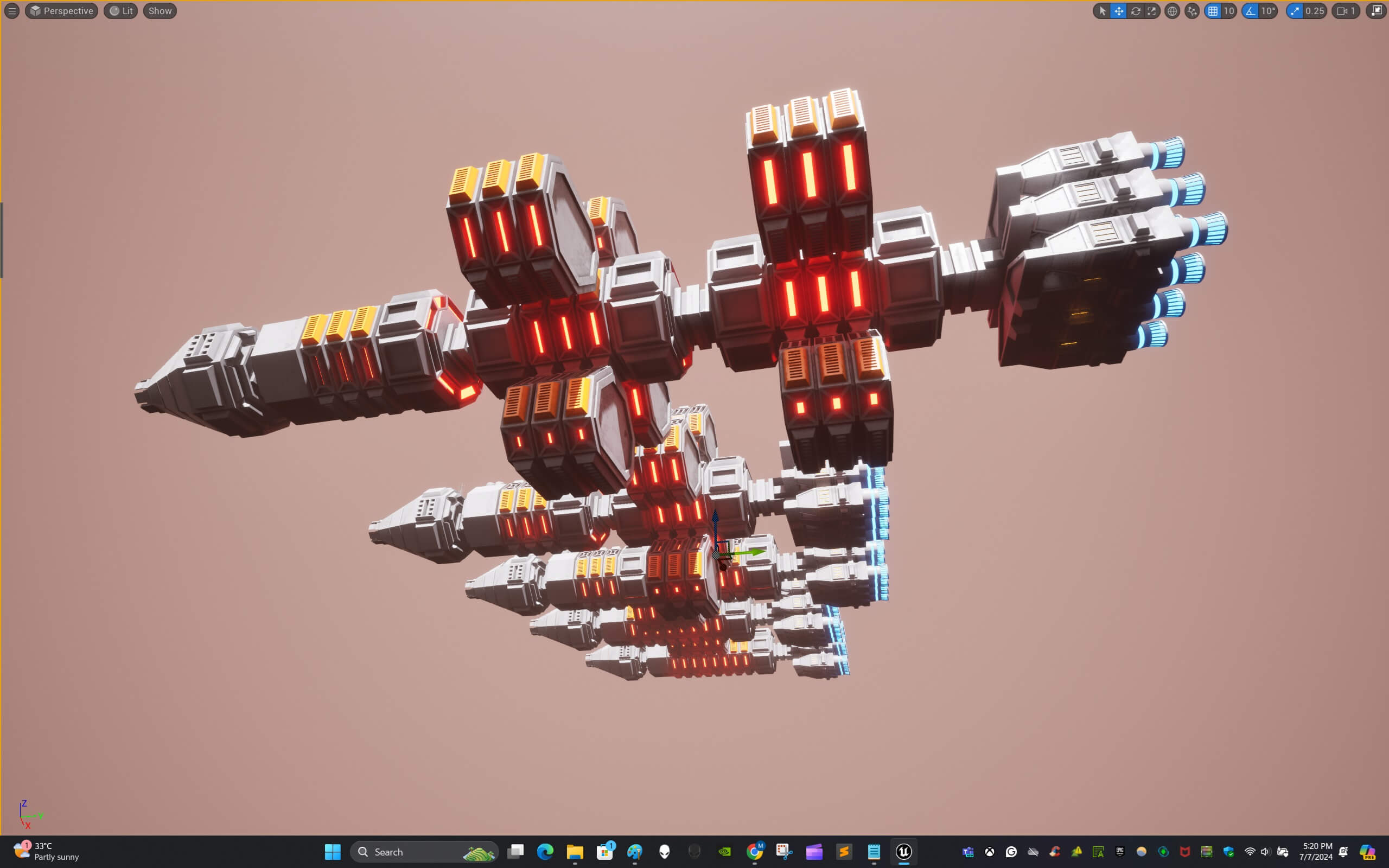 Modular Spaceship One - 3D Model by ApuArt