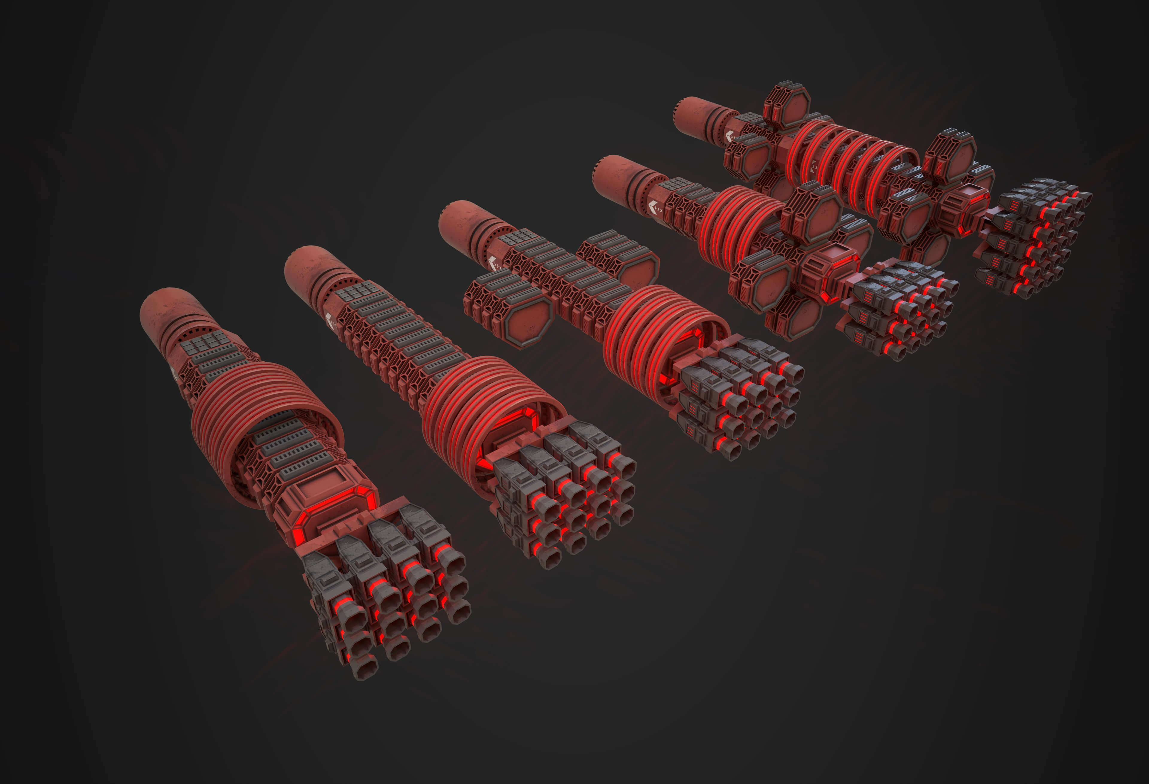 Modular Spaceship Three - 3D Model by ApuArt