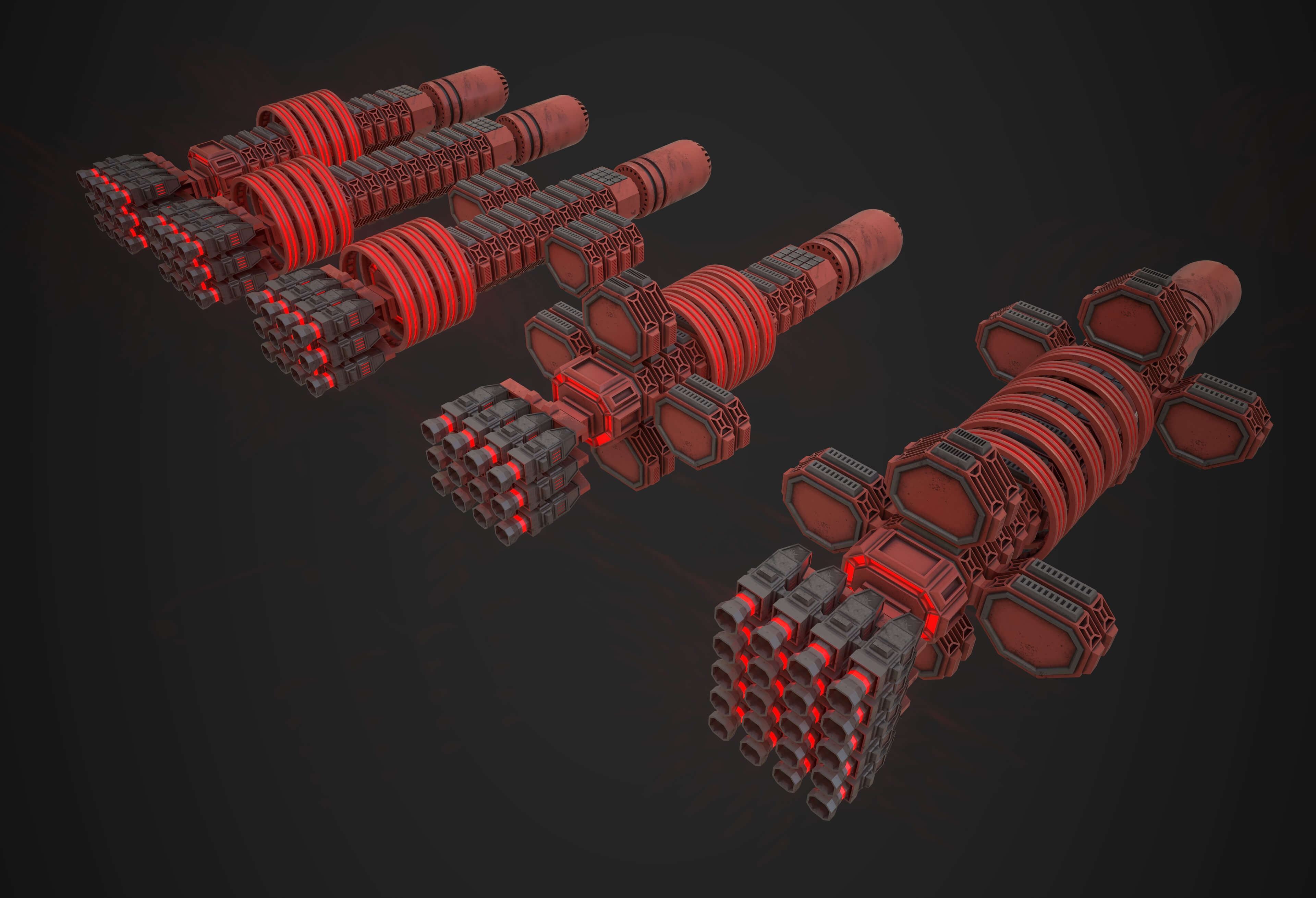 Modular Spaceship Three - 3D Model by ApuArt