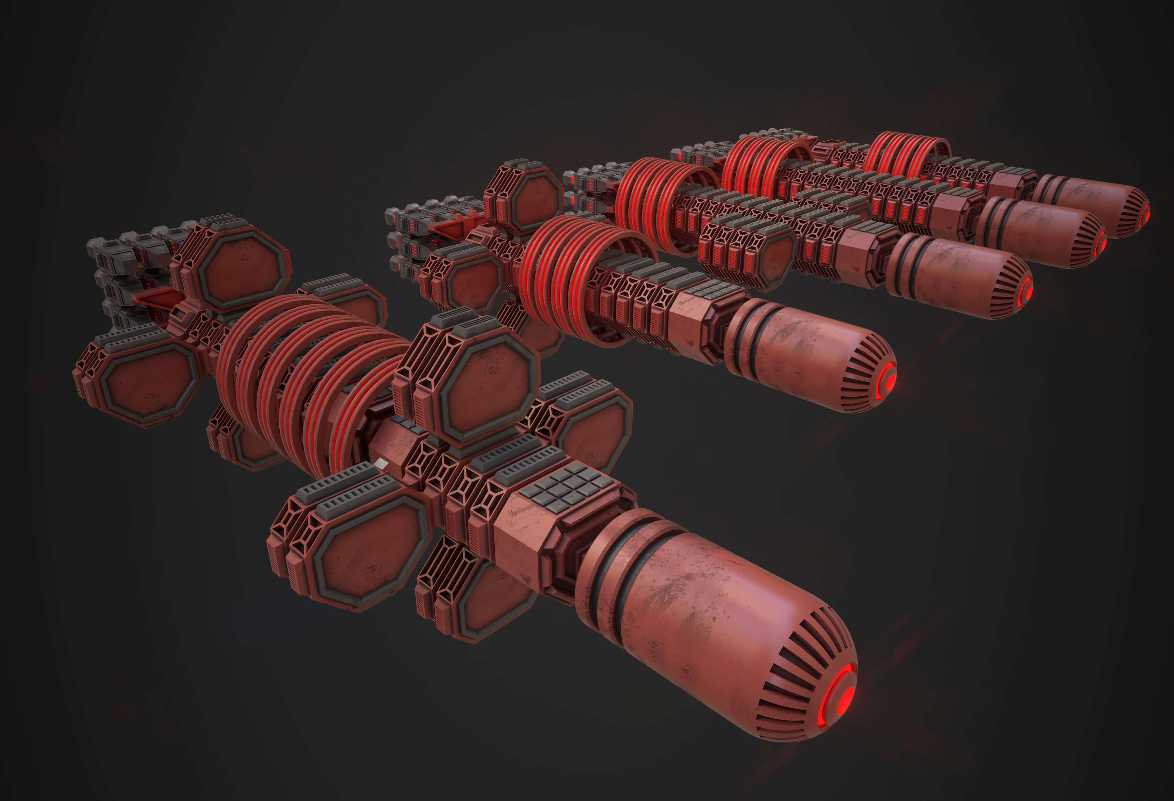 Modular Spaceship Three - 3D Model by ApuArt