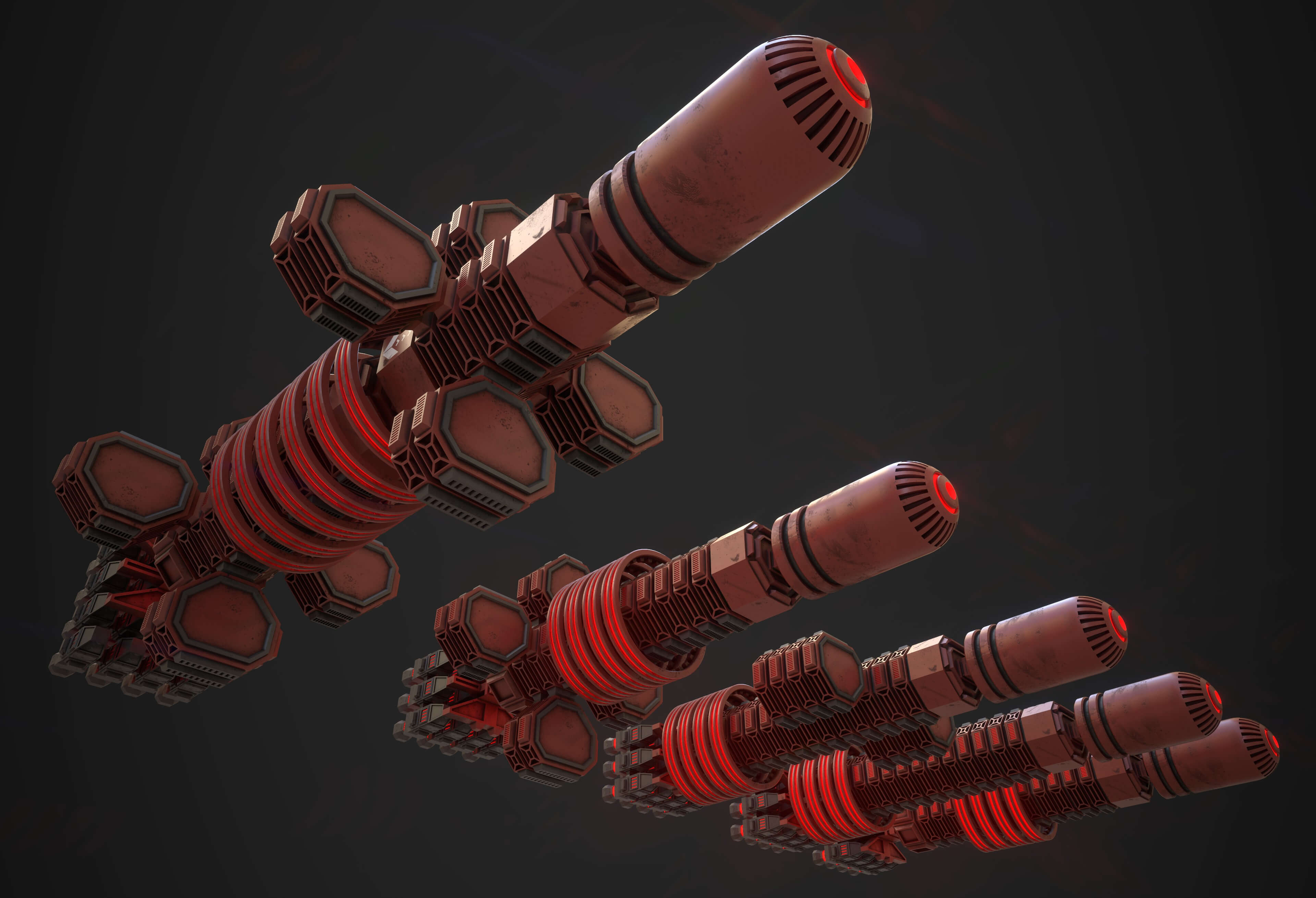 Modular Spaceship Three - 3D Model by ApuArt