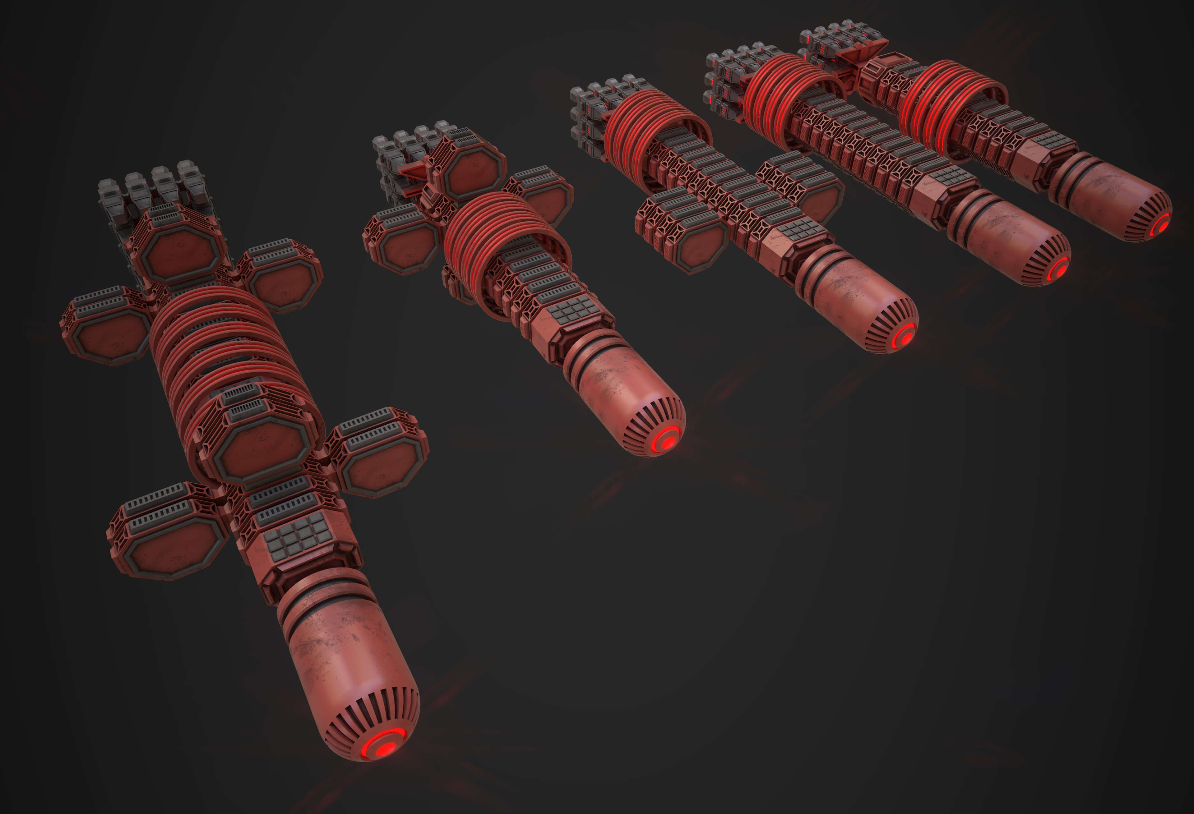 Modular Spaceship Three - 3D Model by ApuArt