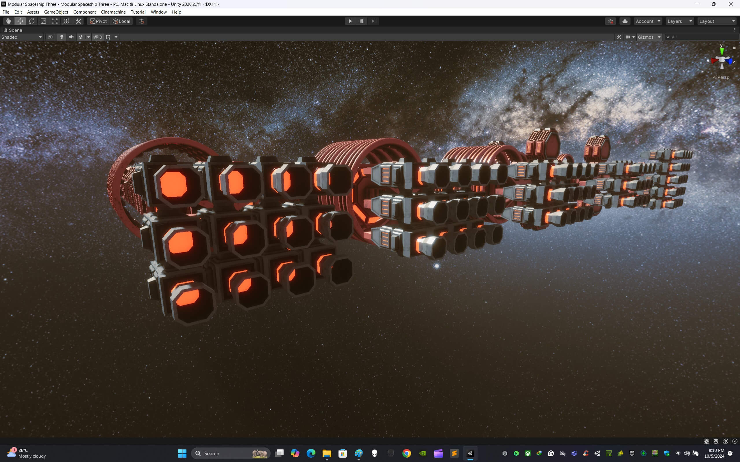 Modular Spaceship Three - 3D Model by ApuArt