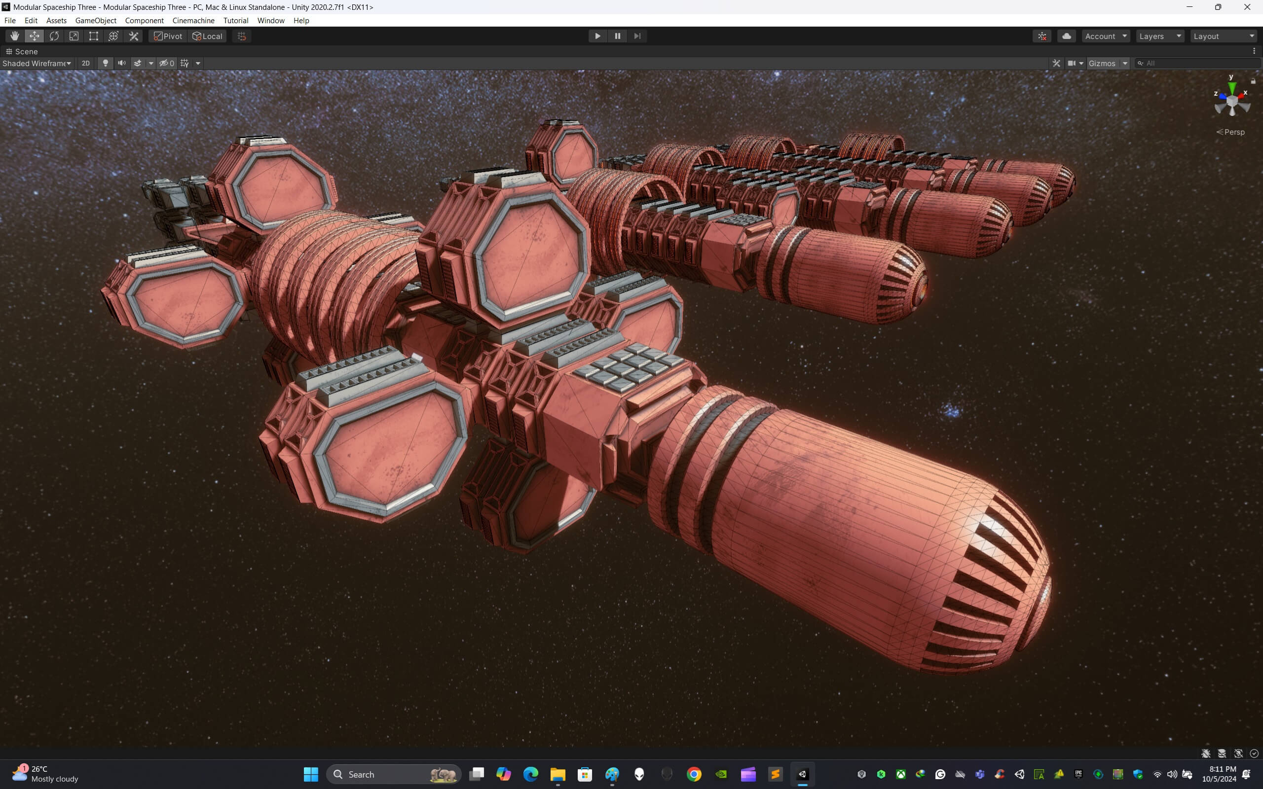 Modular Spaceship Three - 3D Model by ApuArt