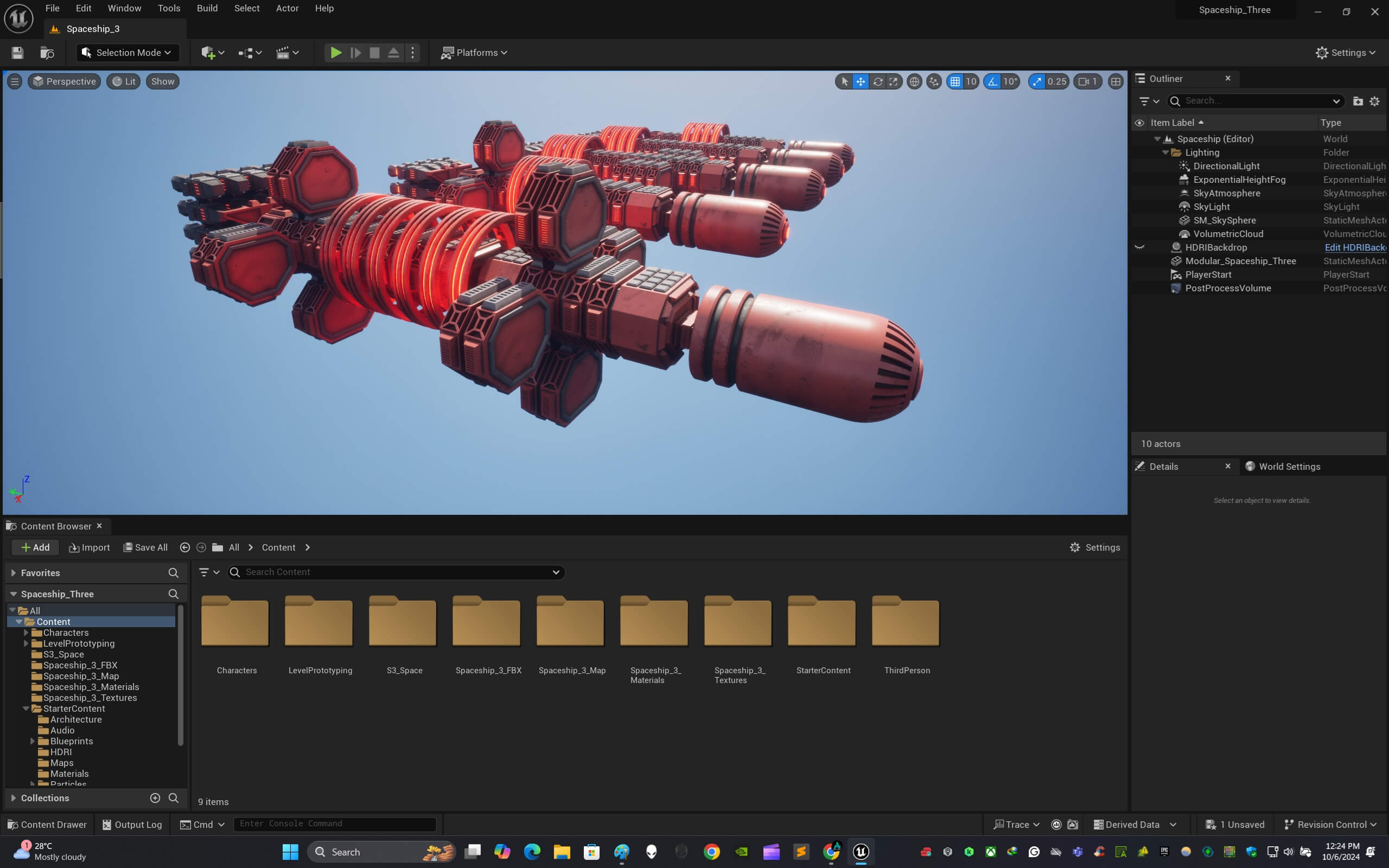 Modular Spaceship Three - 3D Model by ApuArt