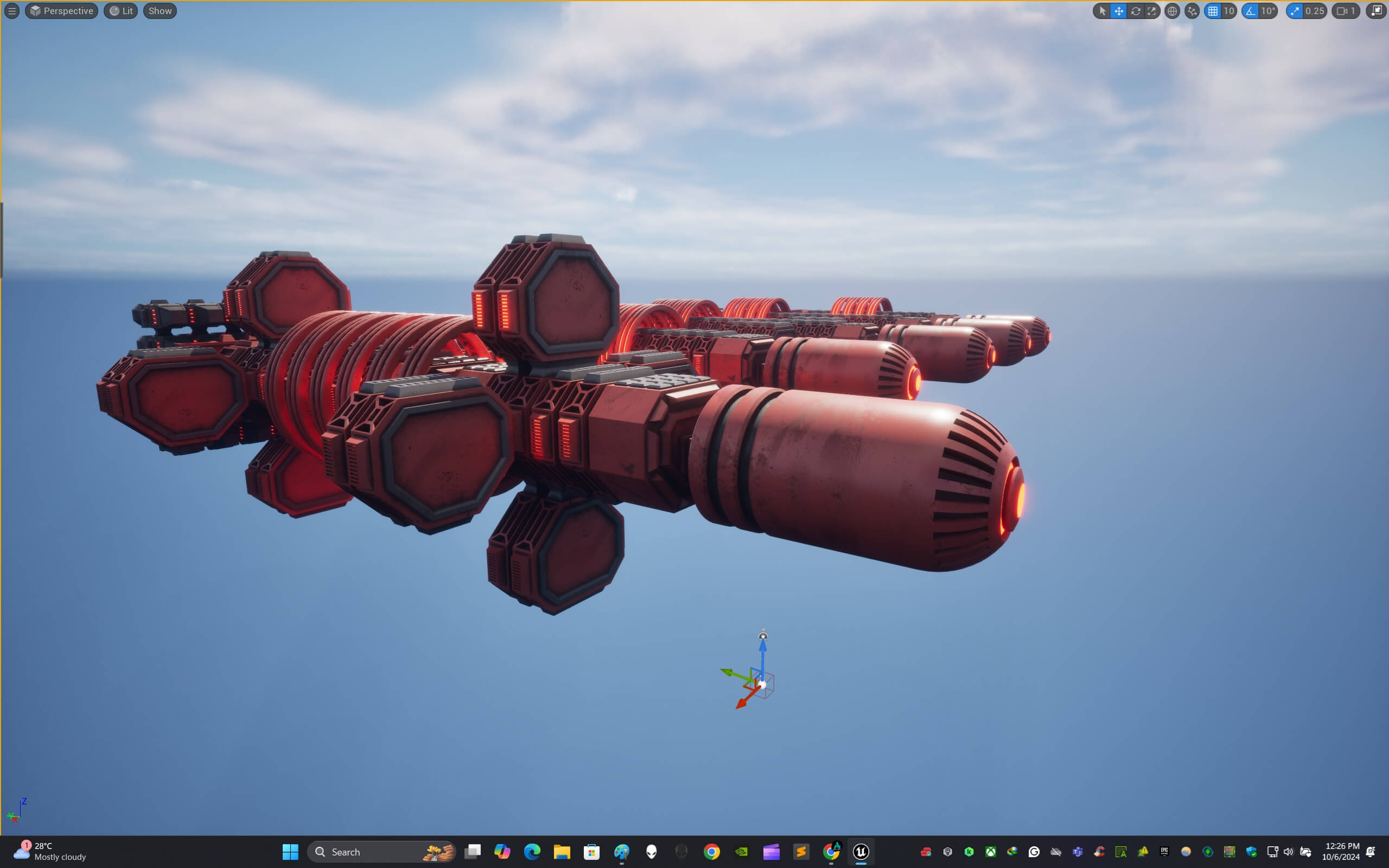 Modular Spaceship Three - 3D Model by ApuArt